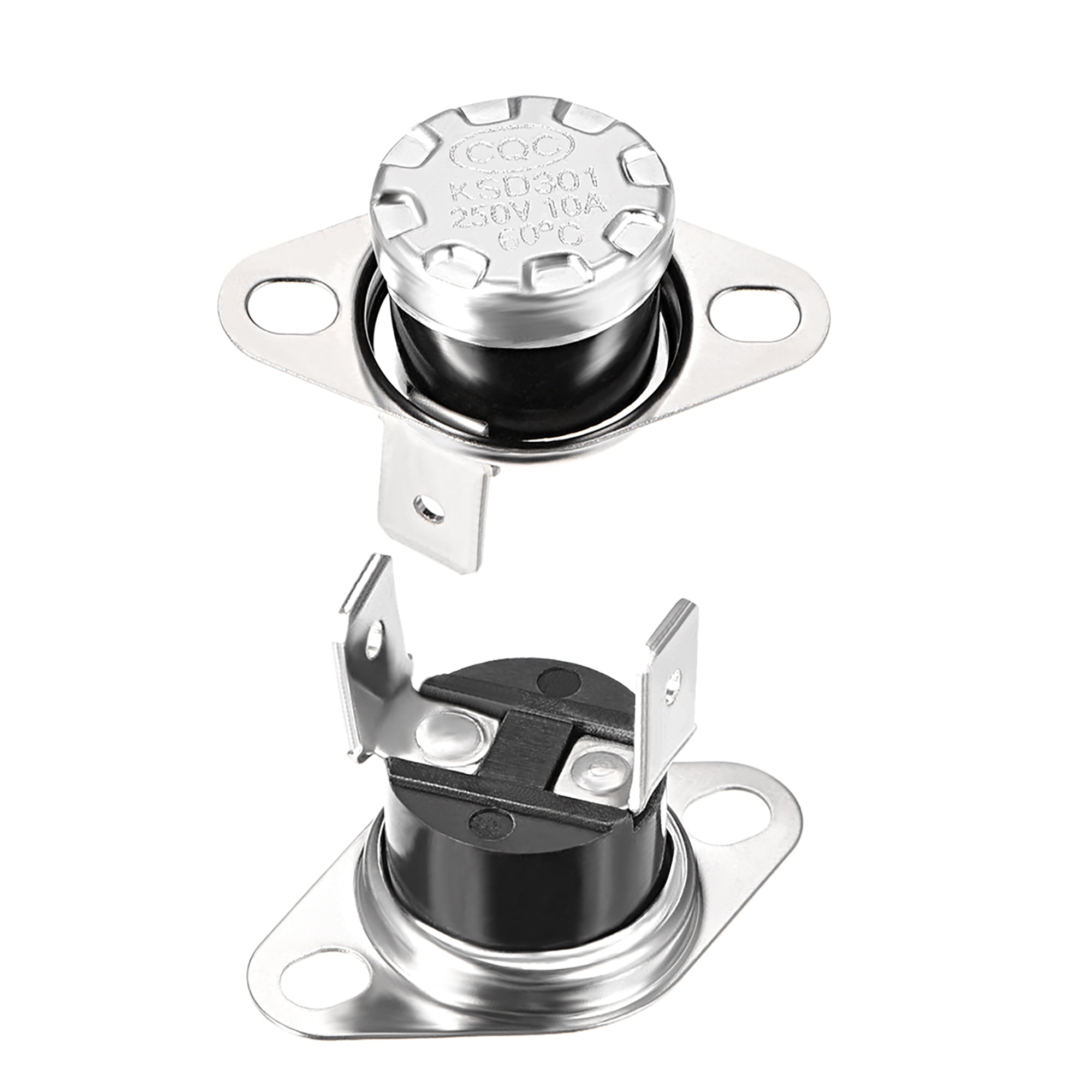 Uxcell Temperature Control Switch Thermostat 60°C 10A Normally Closed 2 ...