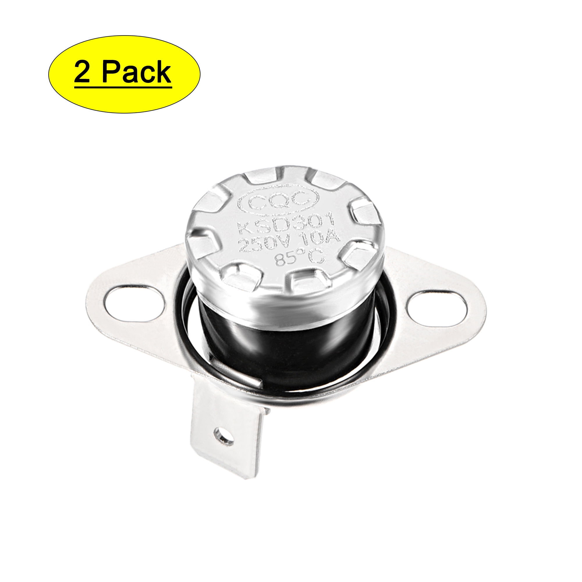 Uxcell Temperature Control Switch Thermostat 85°C 10A Normally Closed 2 ...