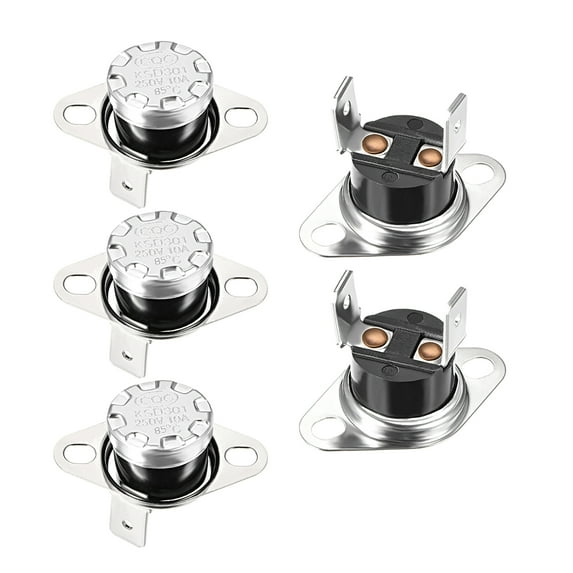 Uxcell Temperature Control Switch Thermostat 85°C 10A Normally Closed 5 ...