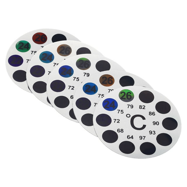 Uxcell Temperature Strips Self Adhesive Round Digital Display Sticker ...