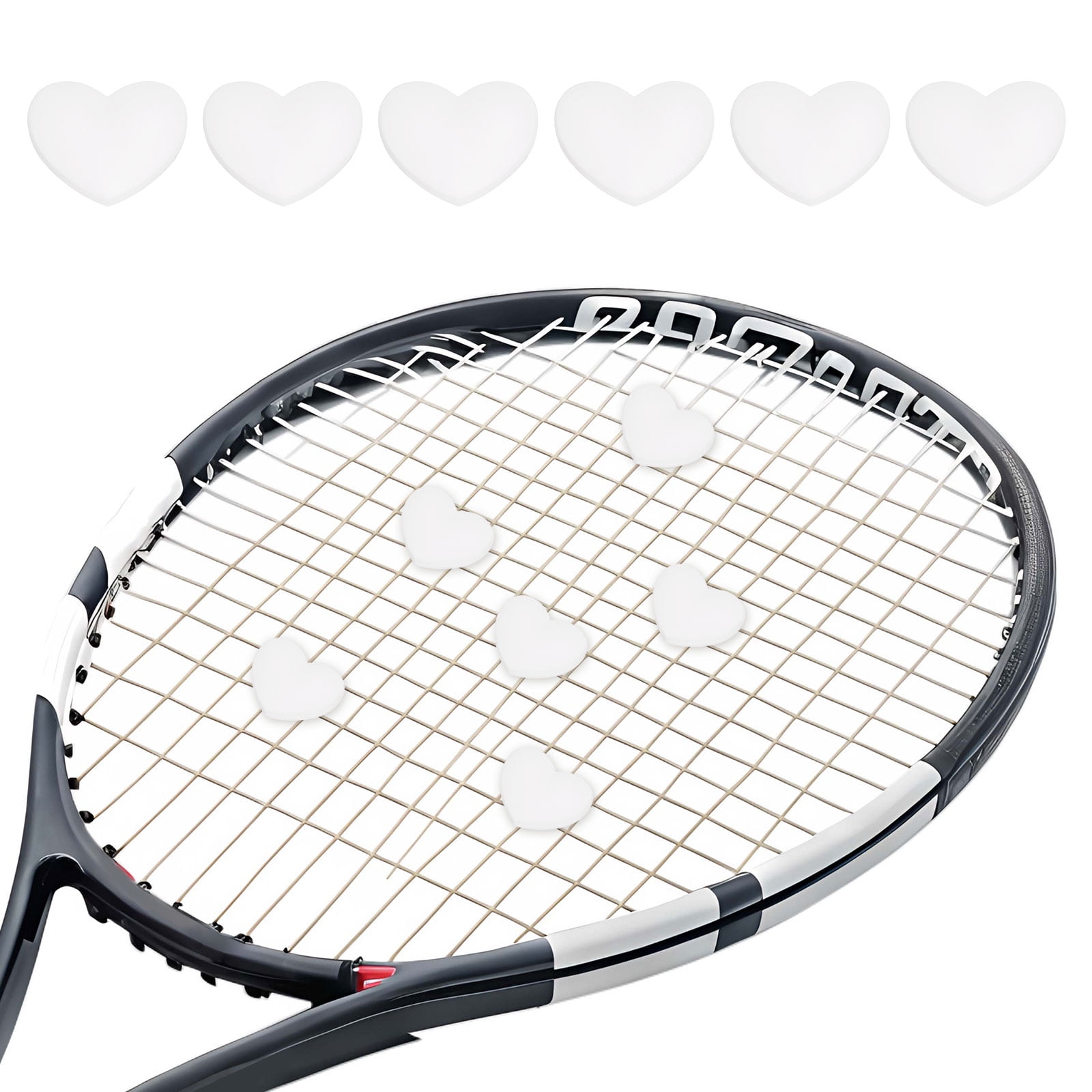 Uxcell Tennis Dampener, Heart Silicone Tennis Racket Dampeners Racket ...