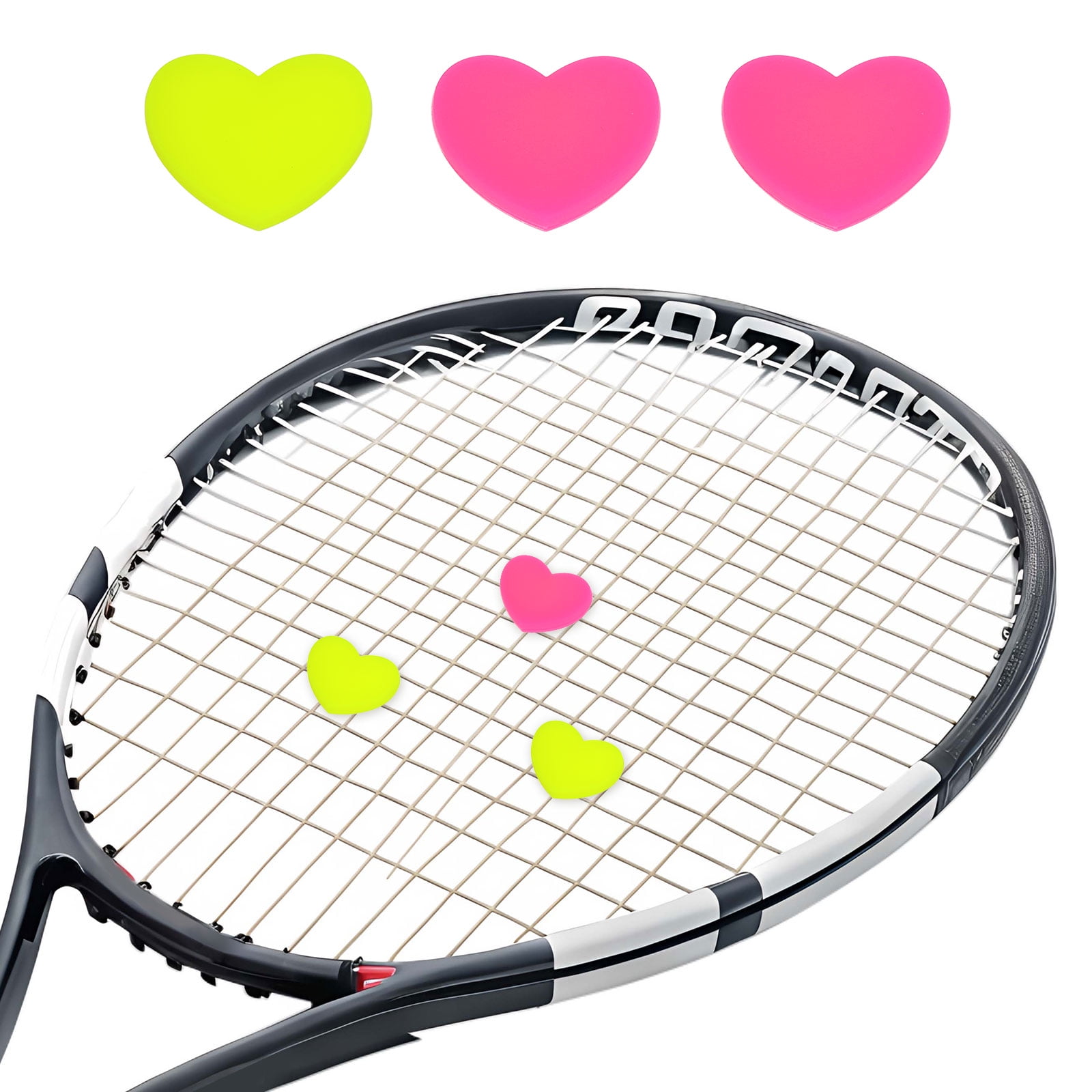 Uxcell Tennis Dampener, Heart Silicone Tennis Racket Dampeners Racket ...