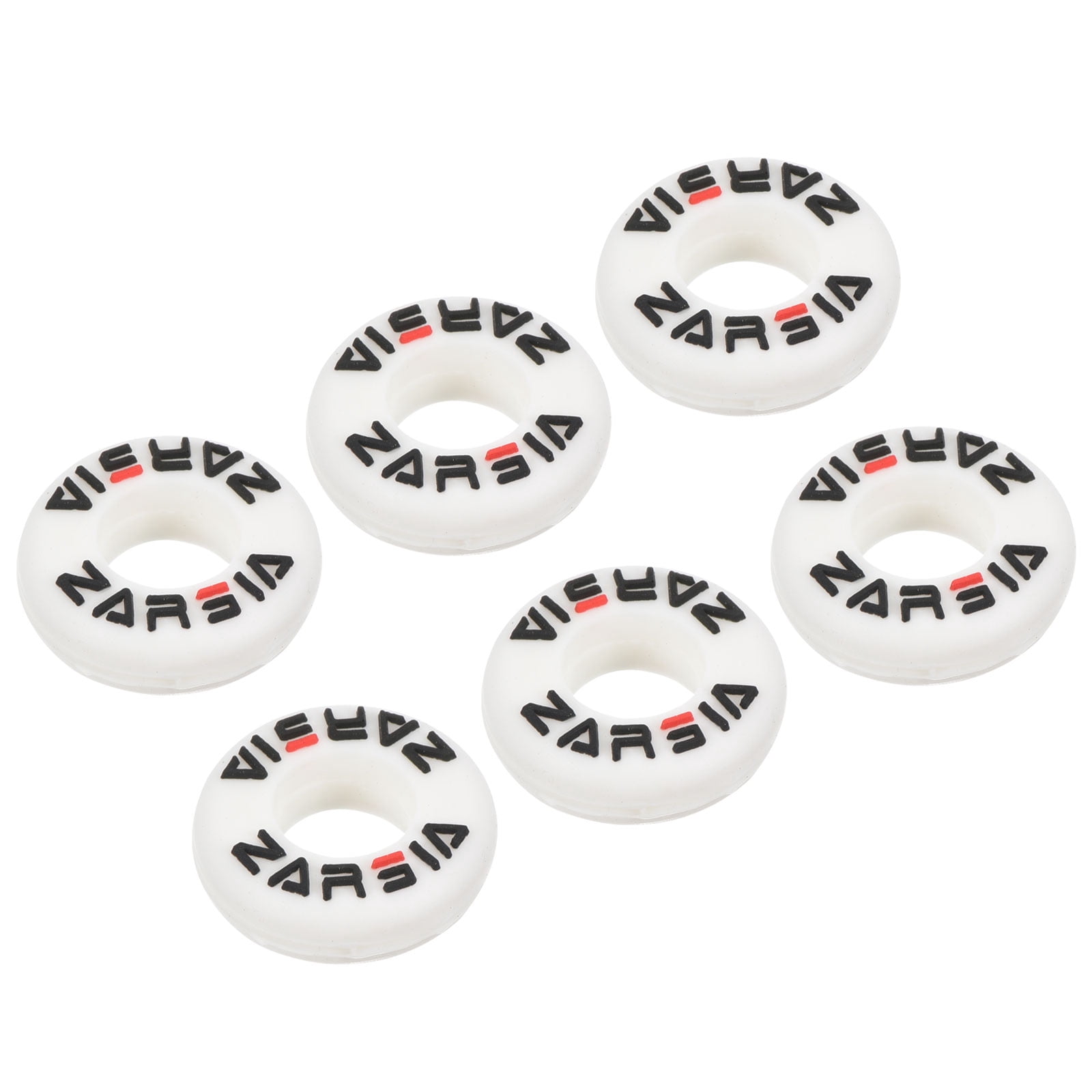 Uxcell Tennis Vibration Dampener, 6 Pack Round Shock Absorber White ...