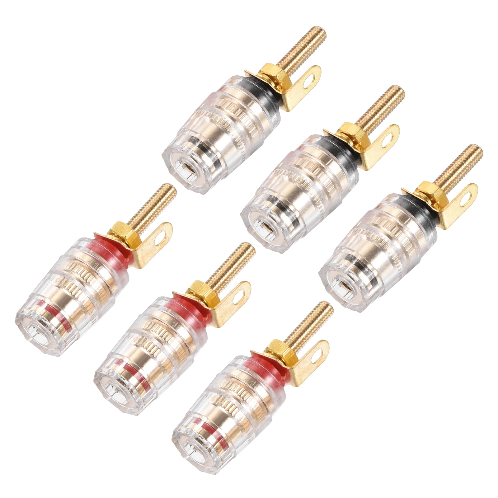 Uxcell Terminal Binding Post Amplifier Banana Plug Jack Speaker Black ...