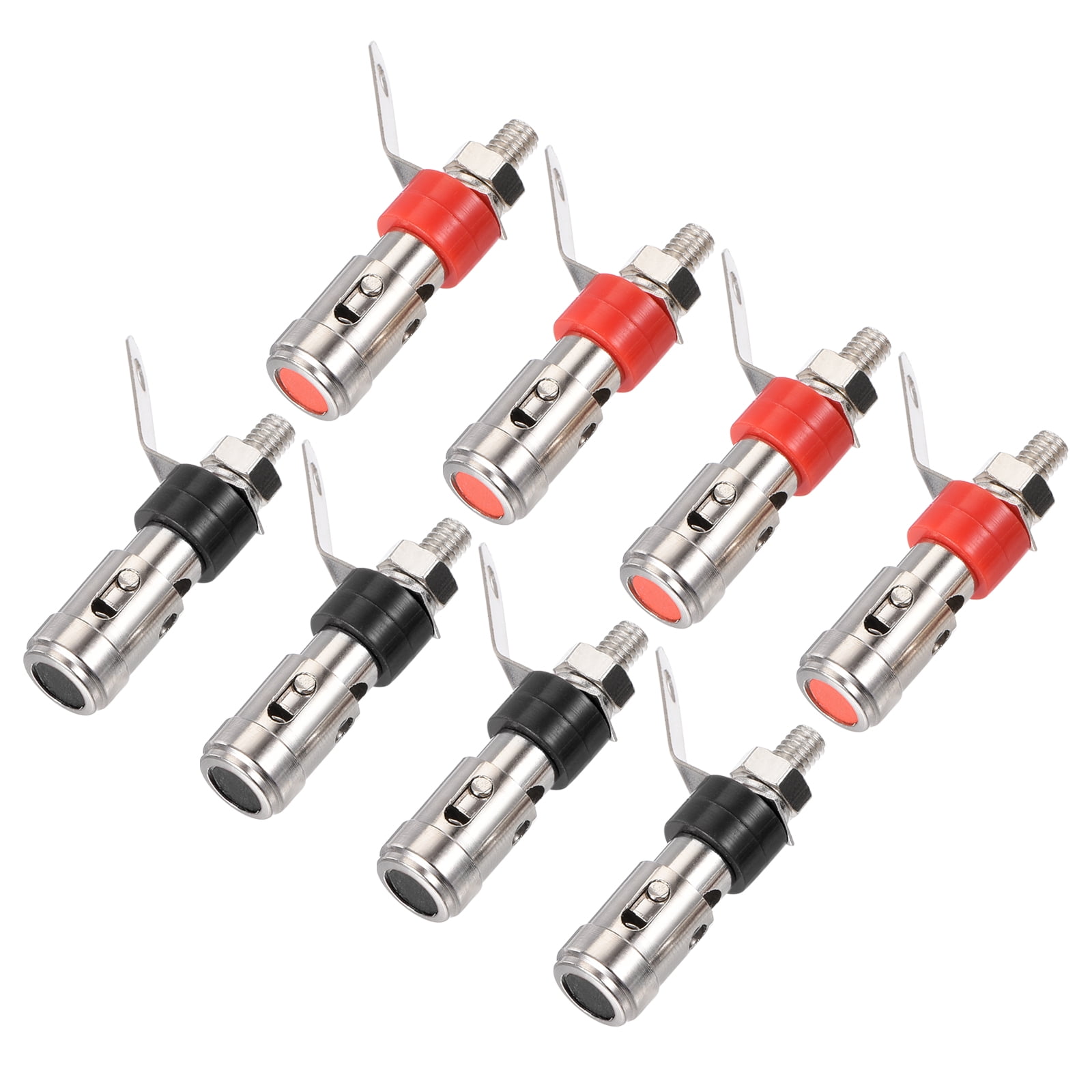 Uxcell Terminal Binding Post Amplifier Jack Speaker Connector Black Red ...