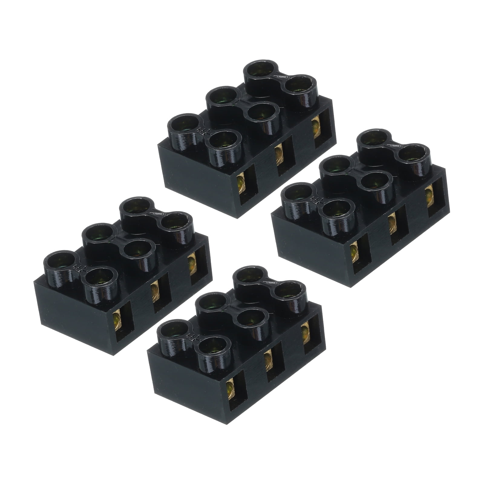Uxcell Terminal Block 3 Positions 500V 10A Dual Row Screw Terminals ...
