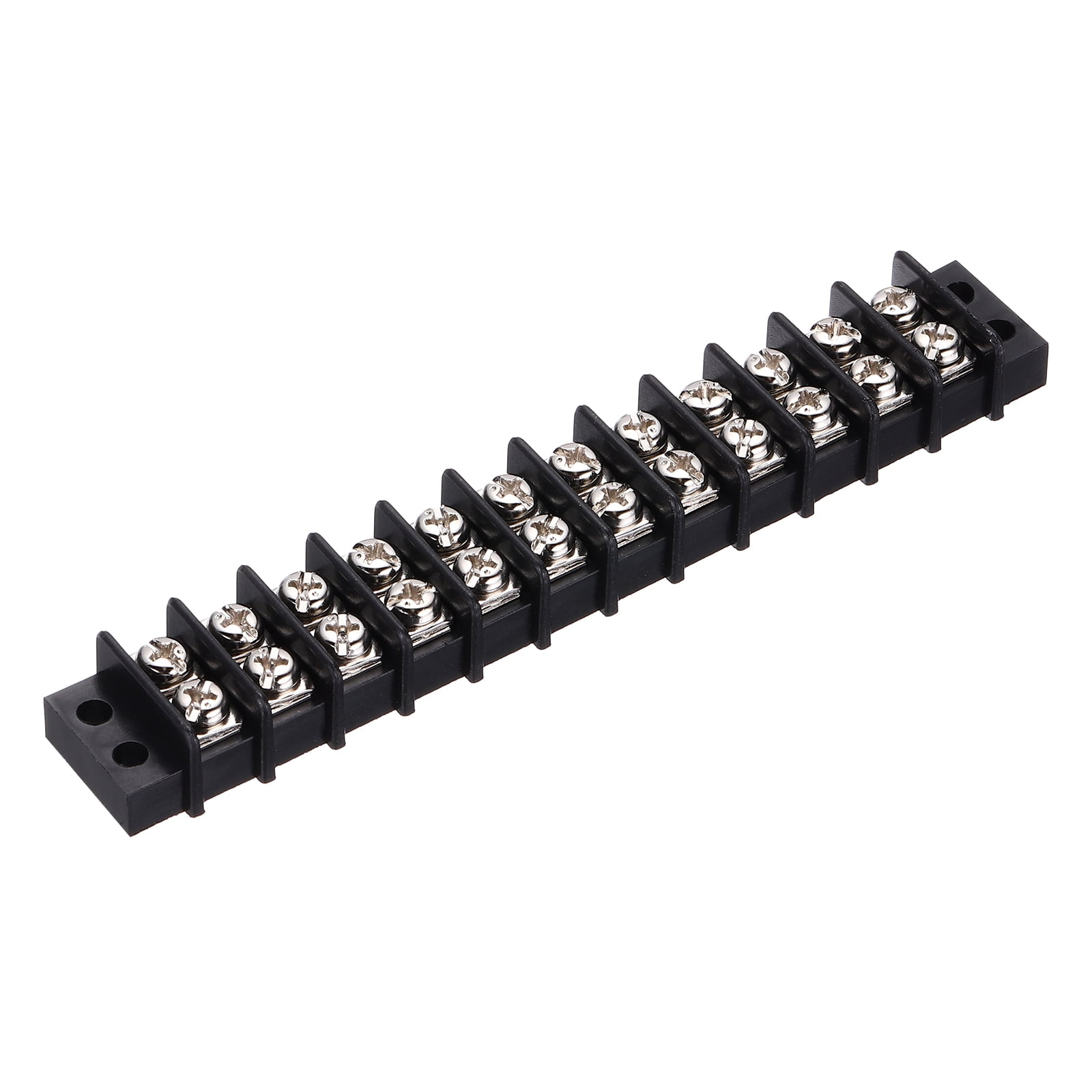 Uxcell Terminal Block 300V 20A Dual Rows 12P Circuit Screw Terminals ...
