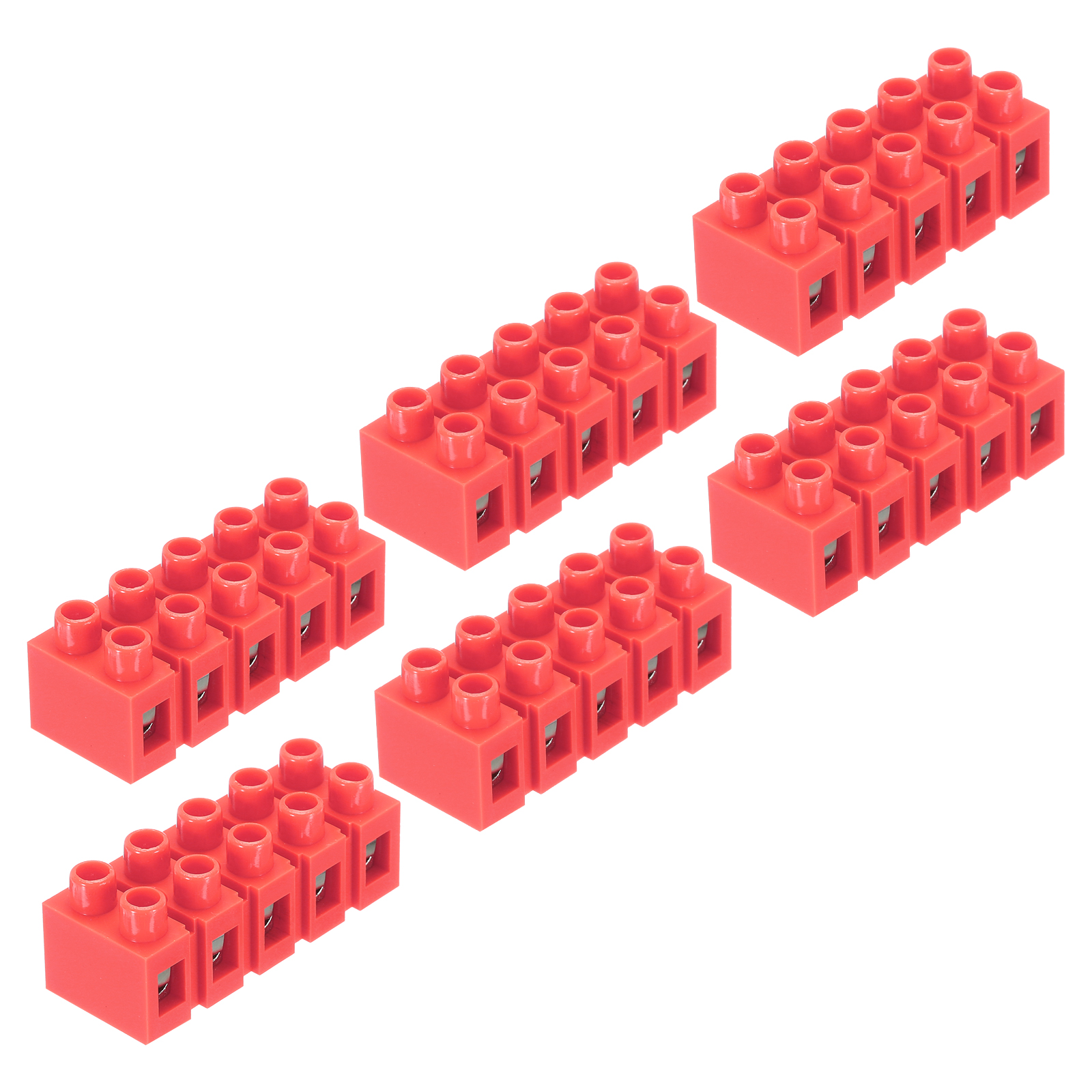 Uxcell Terminal Block 5 Positions 600V 36A Dual Row Screw Terminals ...