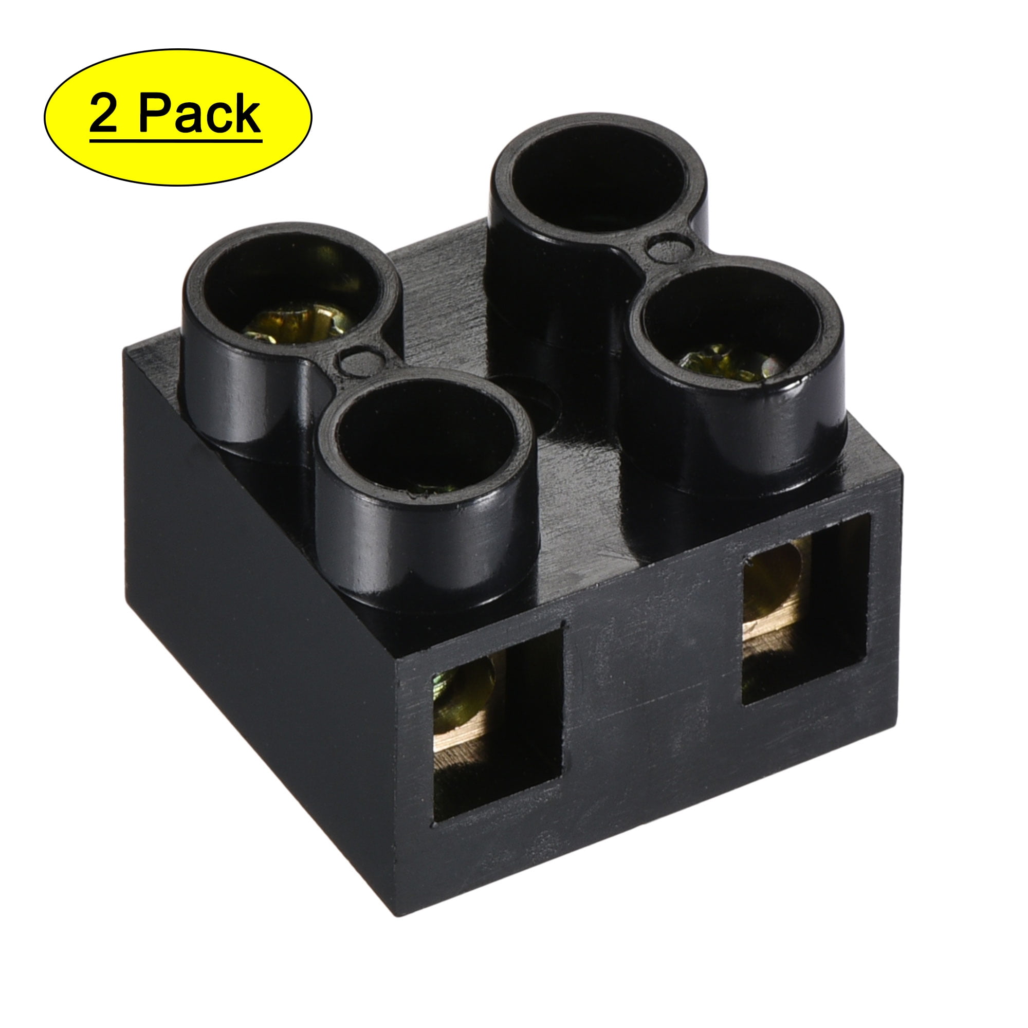 Uxcell Terminal Block 500V 20A Dual Row 2 Positions Screw Electric ...