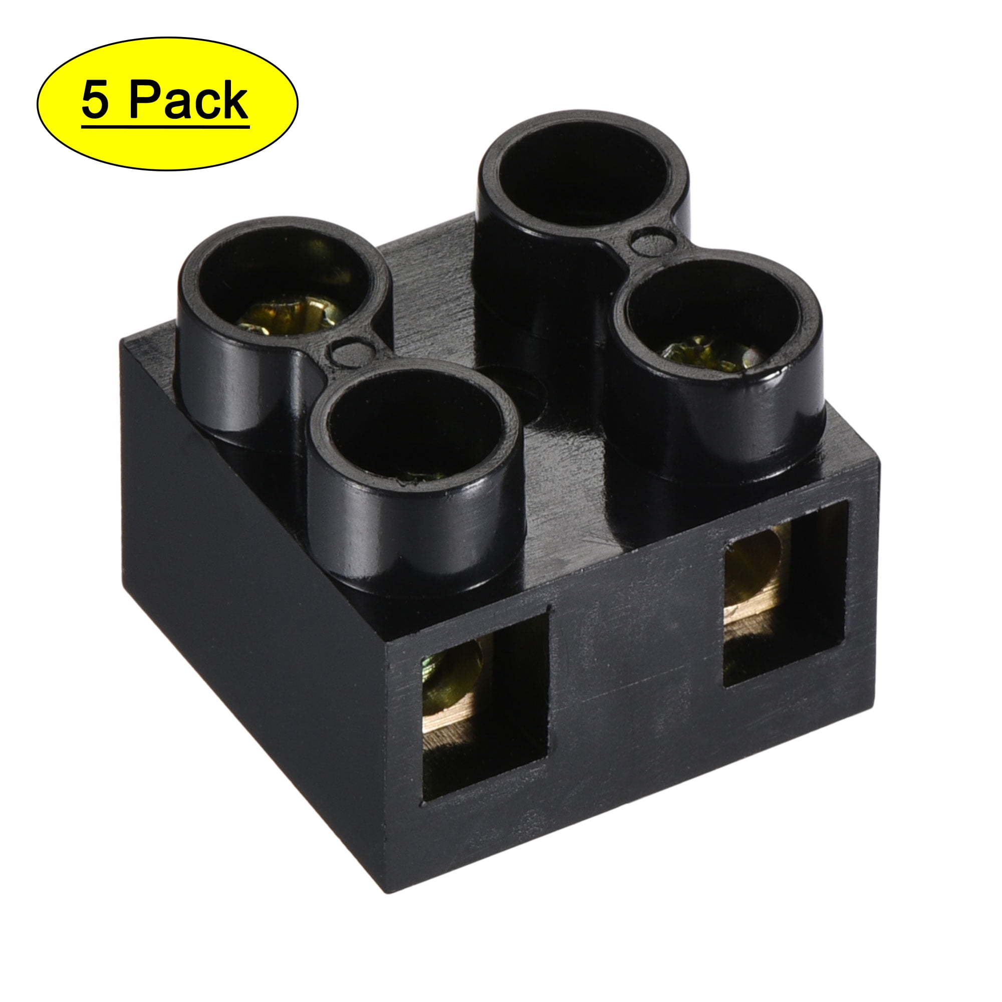 Uxcell Terminal Block 500V 20A Dual Row 2 Positions Screw Electric ...
