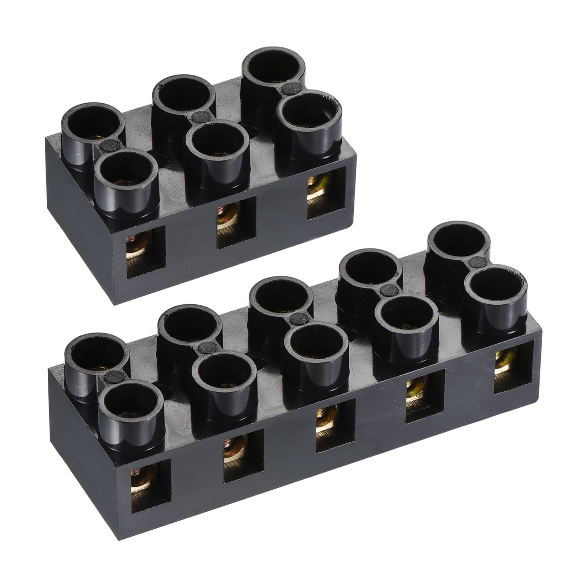 Uxcell Terminal Block 500V 20A Dual Row 3 5 Positions Screw Electric ...