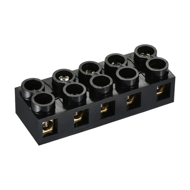 Uxcell Terminal Block 500V 60A Dual Row 5 Positions Screw Electric Barrier Strip - Walmart ...