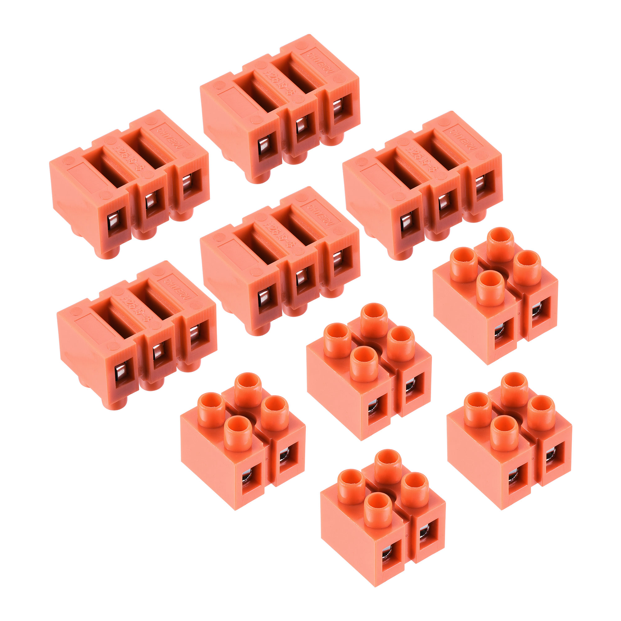 Uxcell Terminal Block 600V 36A Dual Row 2 Positions 3 Positions Screw Terminal Electrical Strips ...