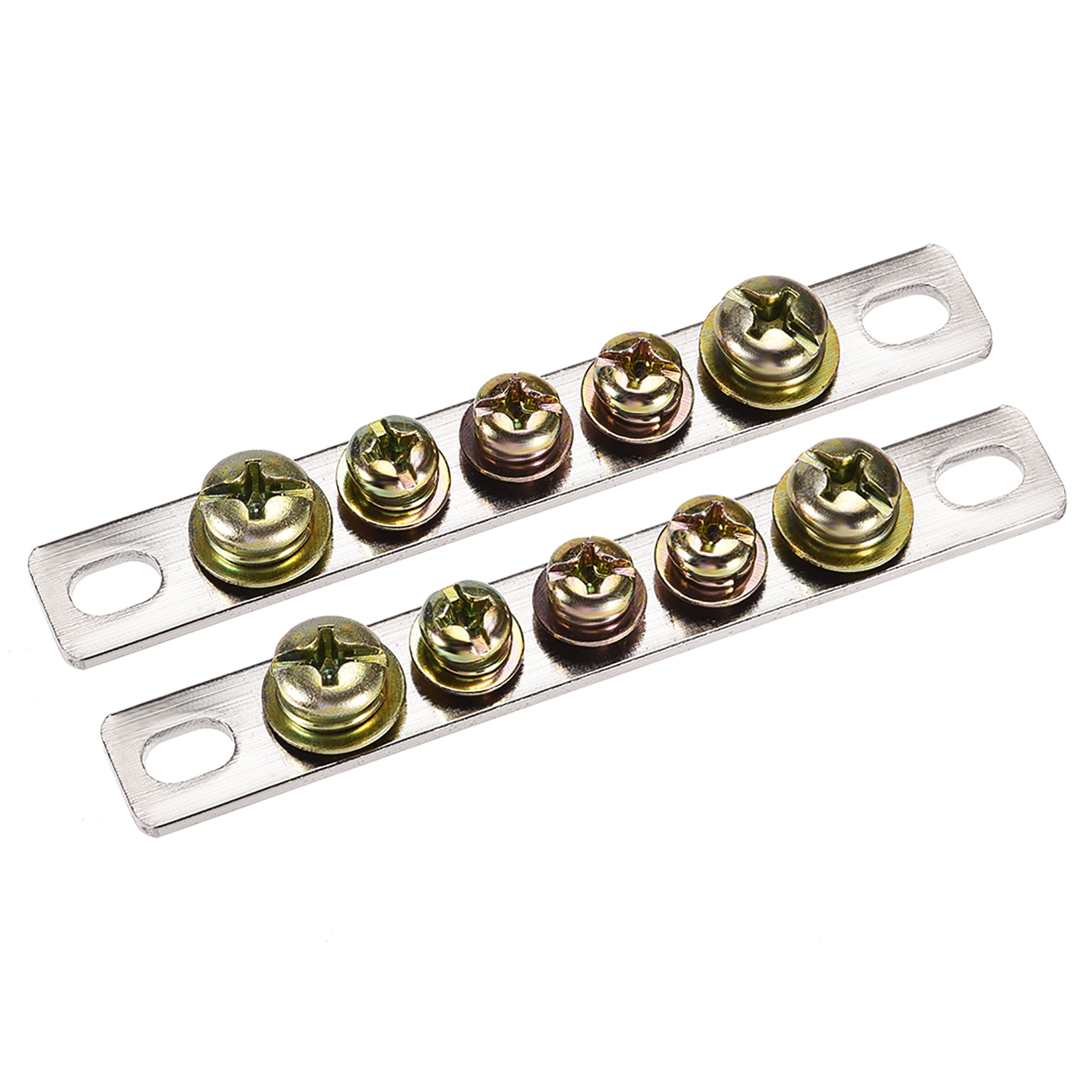 Uxcell Terminal Block Connector Bar 5 Positions Ground Wire Straight ...