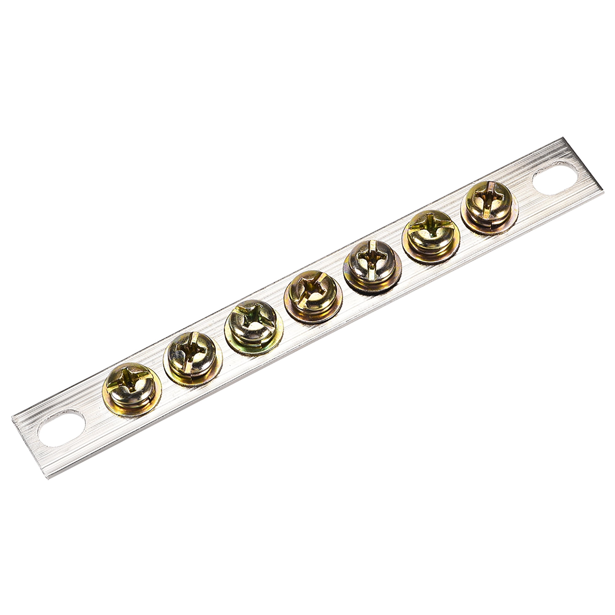 Uxcell Terminal Block Connector Bar 7 Positions Ground Wire Straight ...