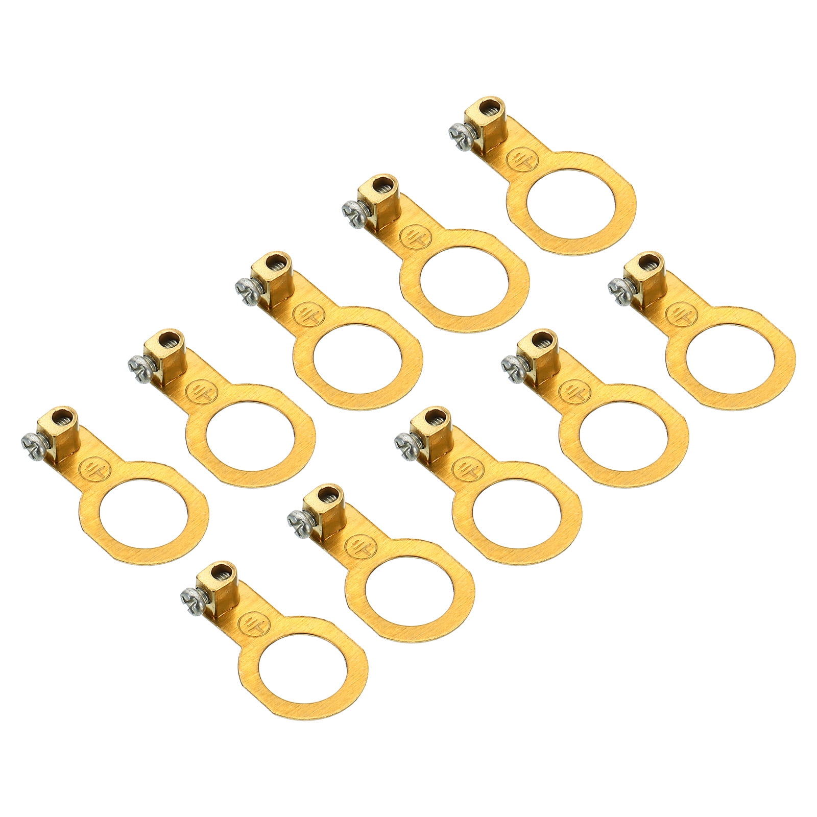Uxcell Terminal Ring Copper Screw Style Ground Terminal Wire Connector ...