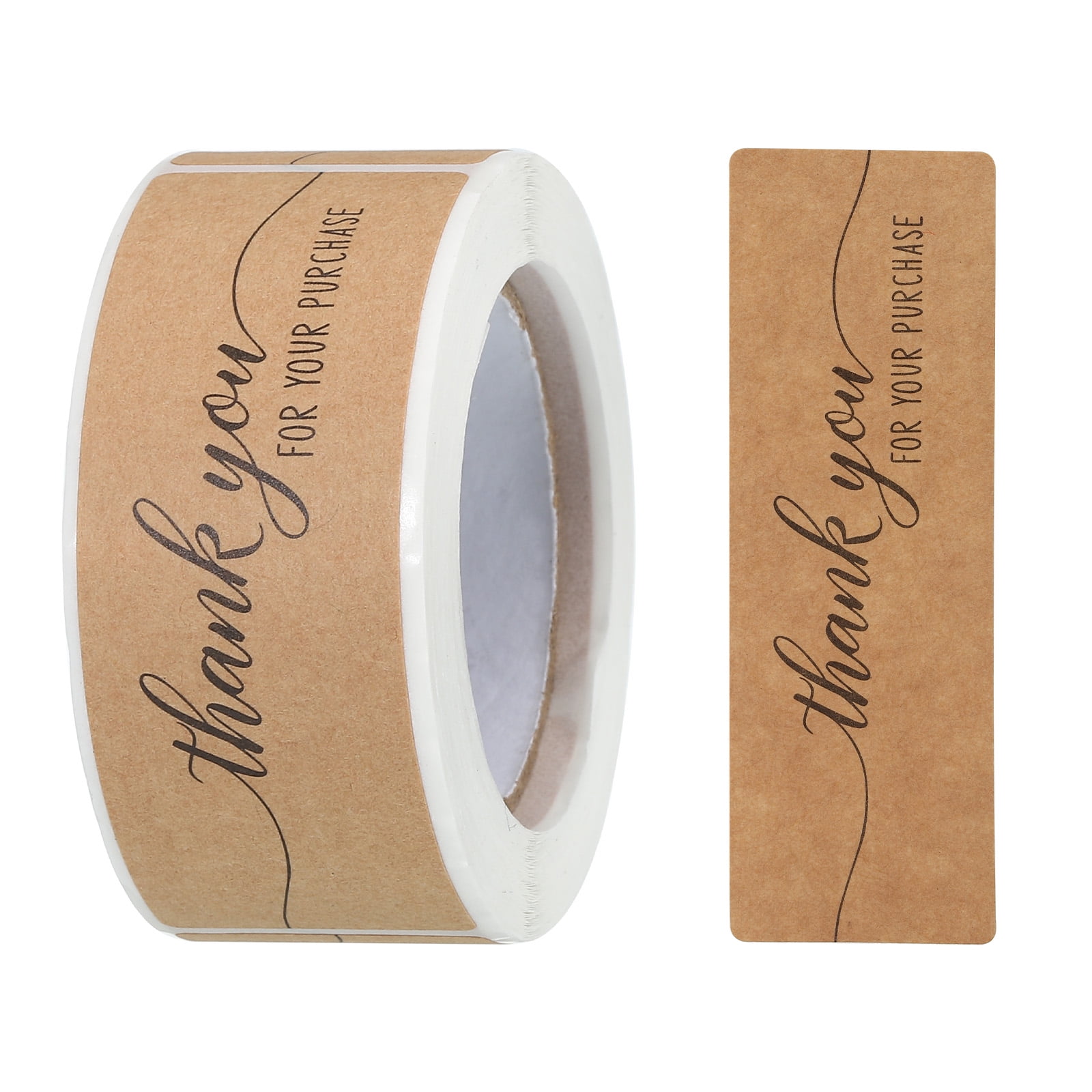 Uxcell Thank You for Your Purchase Stickers 1x3 Inch 1 Roll Adhesive ...