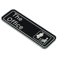 Uxcell 6x2" Push Pull Door Sign, 1 Pairs Acrylic Self-Adhesive Back ...