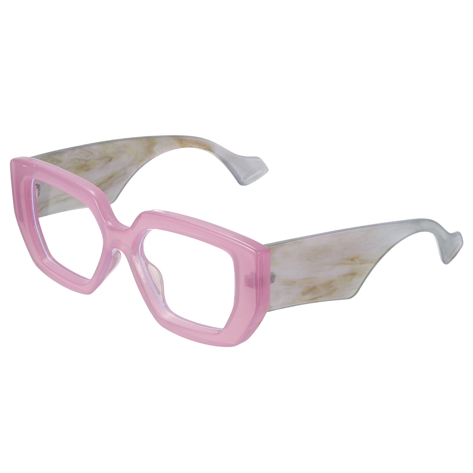 Uxcell Thick Frame Blue Light Glasses Chunky Square for Women, Green ...