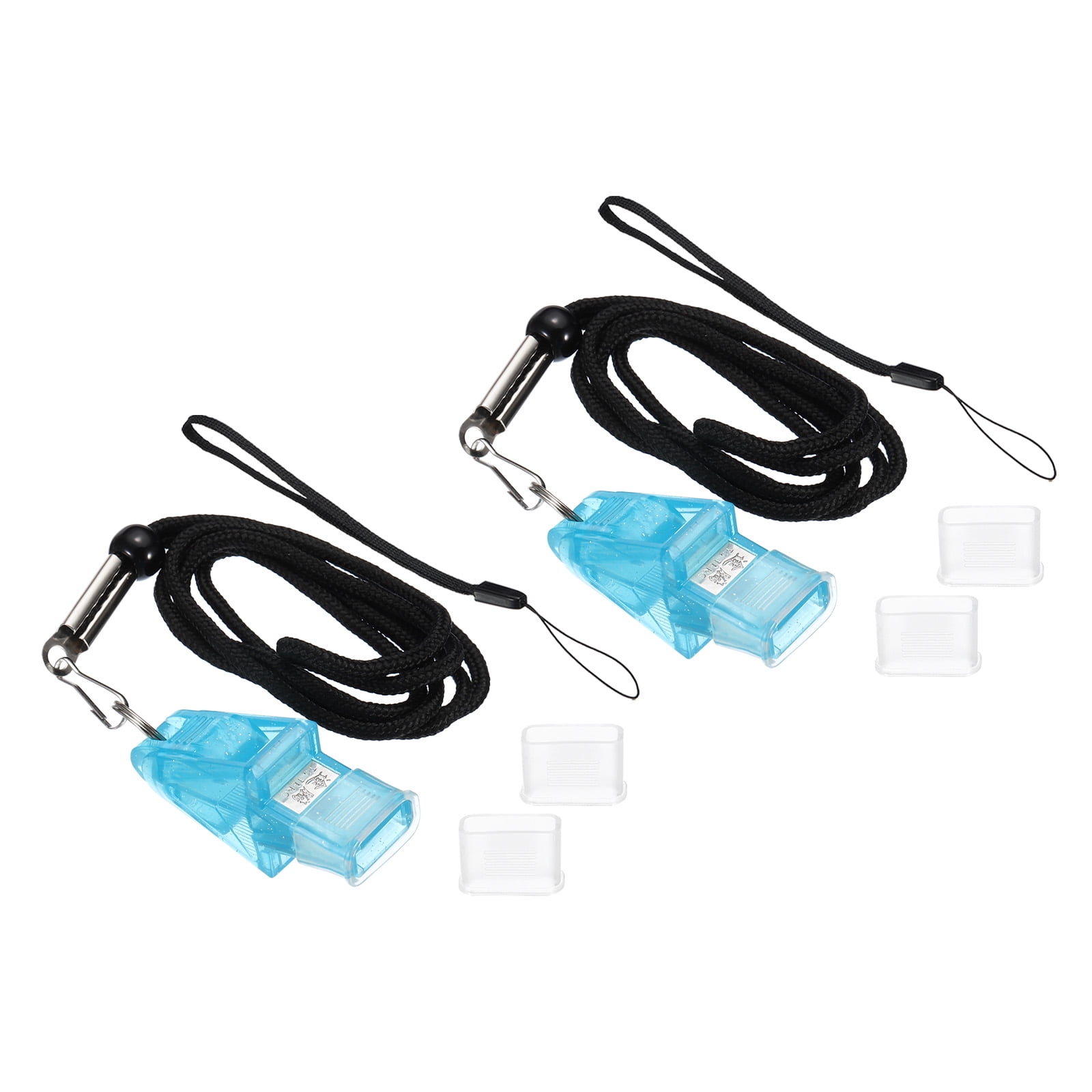 Uxcell Thickened Plastic Sports Whistles with Lanyard and Mouth Grip ...