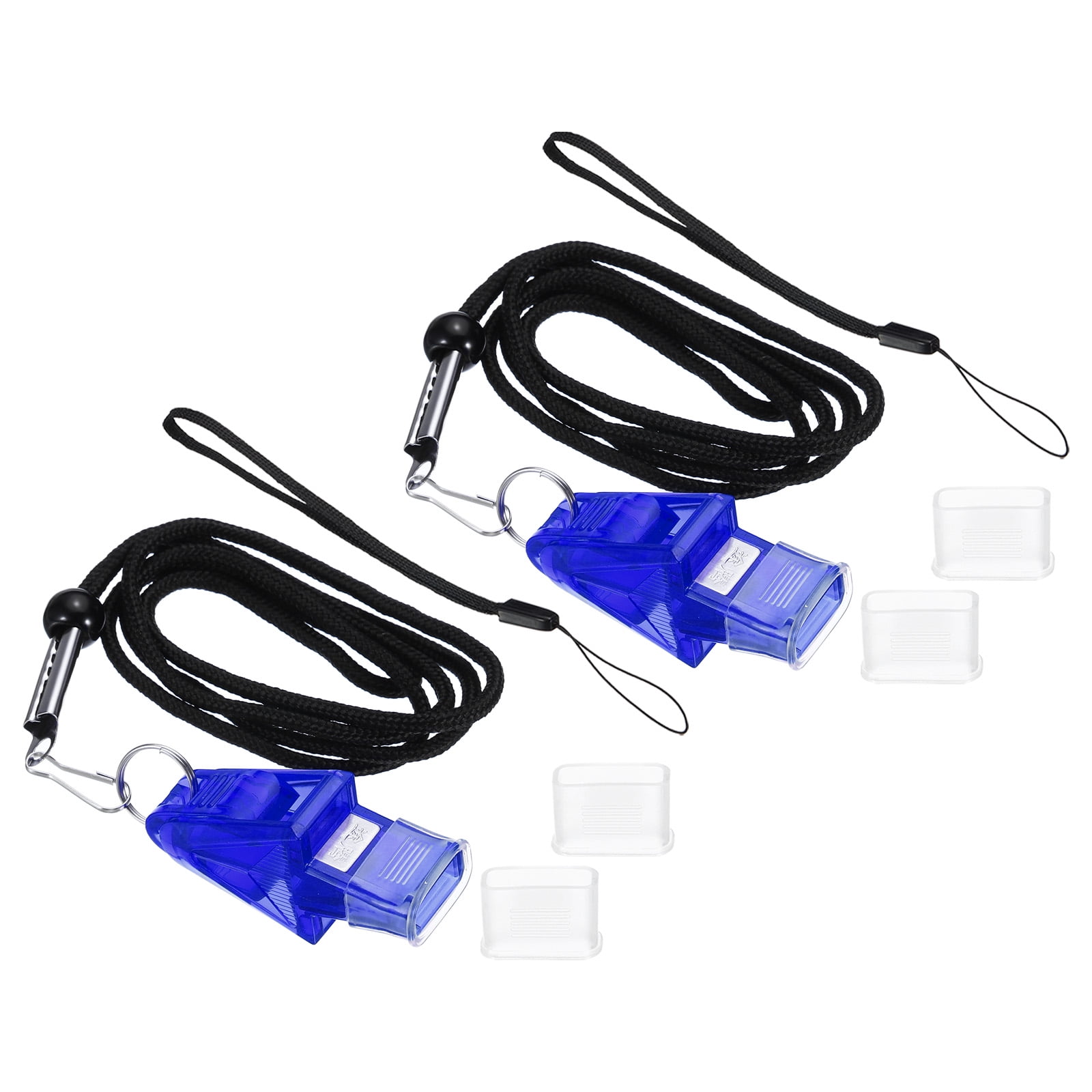 Uxcell Thickened Plastic Sports Whistles with Lanyard and Mouth Grip ...