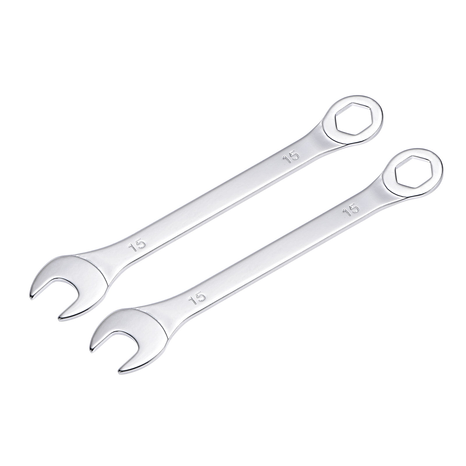 Uxcell Thin 6-Point Combination Wrench, Metric Mirror-Chrome Plated ...