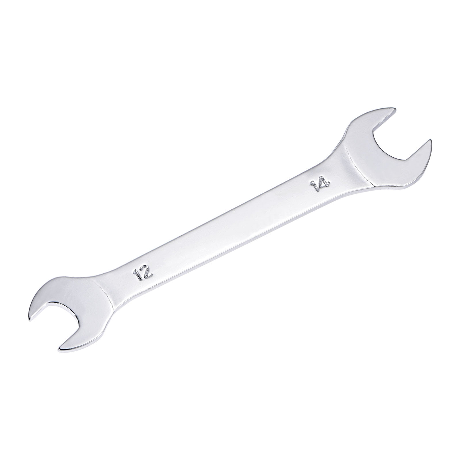 Uxcell Thin Open End Wrench, 12mm x 14mm Metric Mirror-Chrome Plated ...