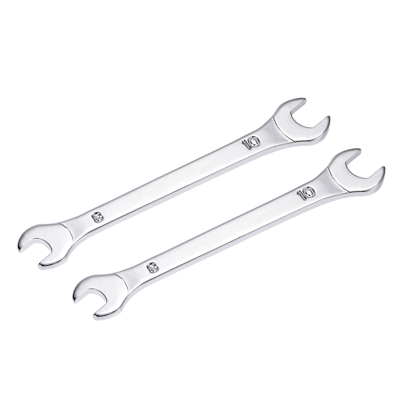 Uxcell Thin Open End Wrench, 8mm x 10mm Metric Mirror-Chrome Plated ...