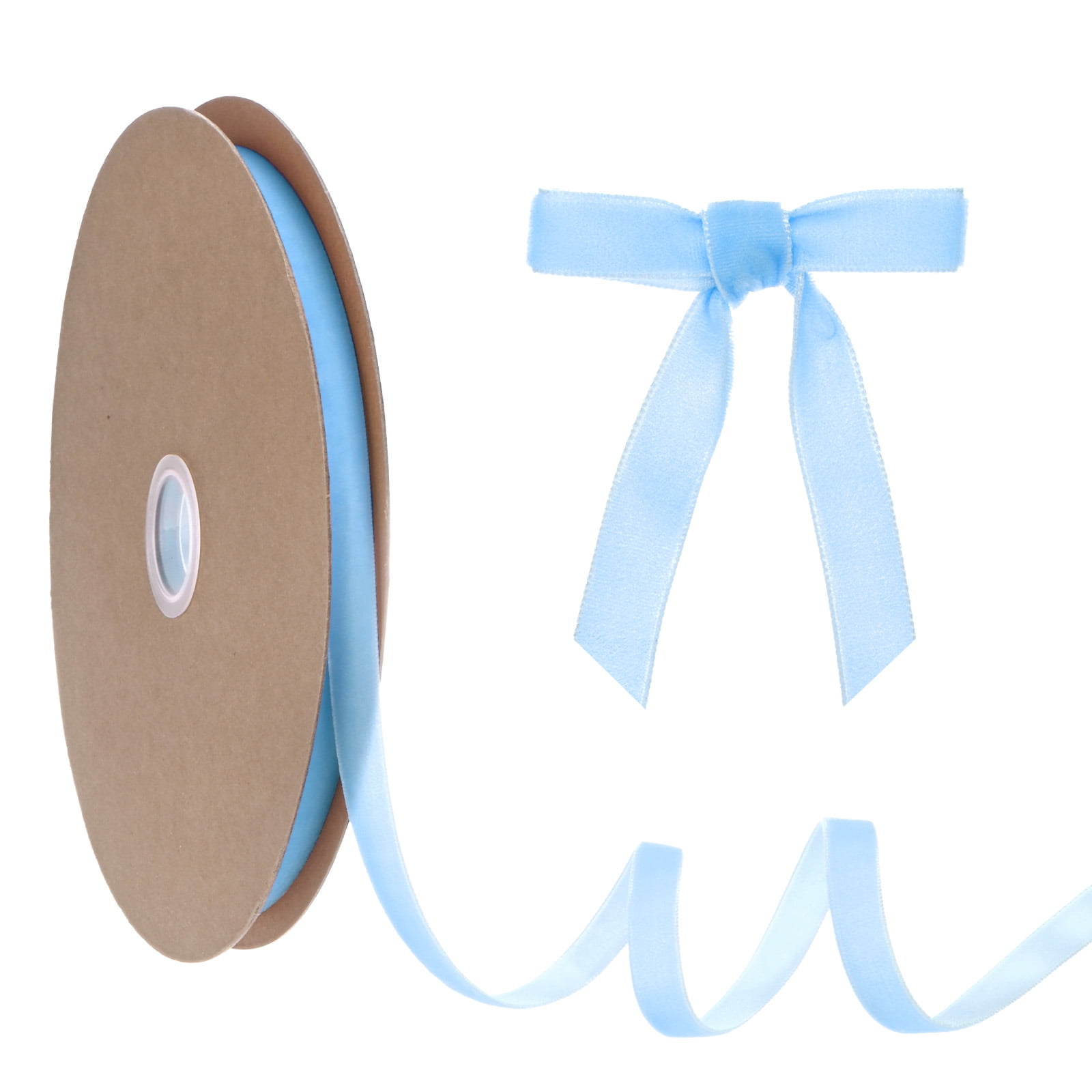 Uxcell Thin Velvet Ribbon, 3/8'' 25 Yards Single Side Christmas Ribbon ...