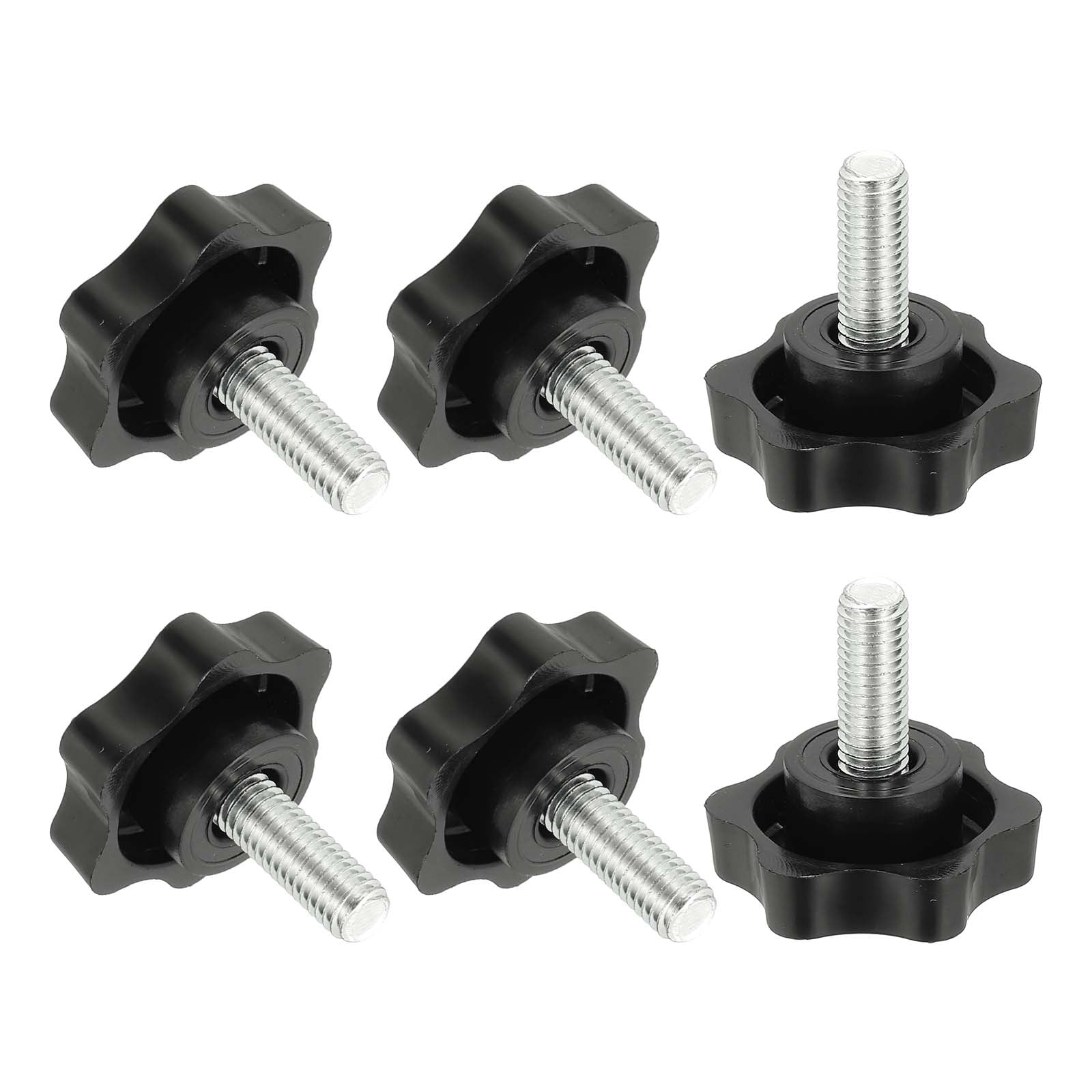 Uxcell Thread Star Knobs Plastic Star Hand Tightening Screw Clamping Handle 8mm x 20mm - Walmart.com