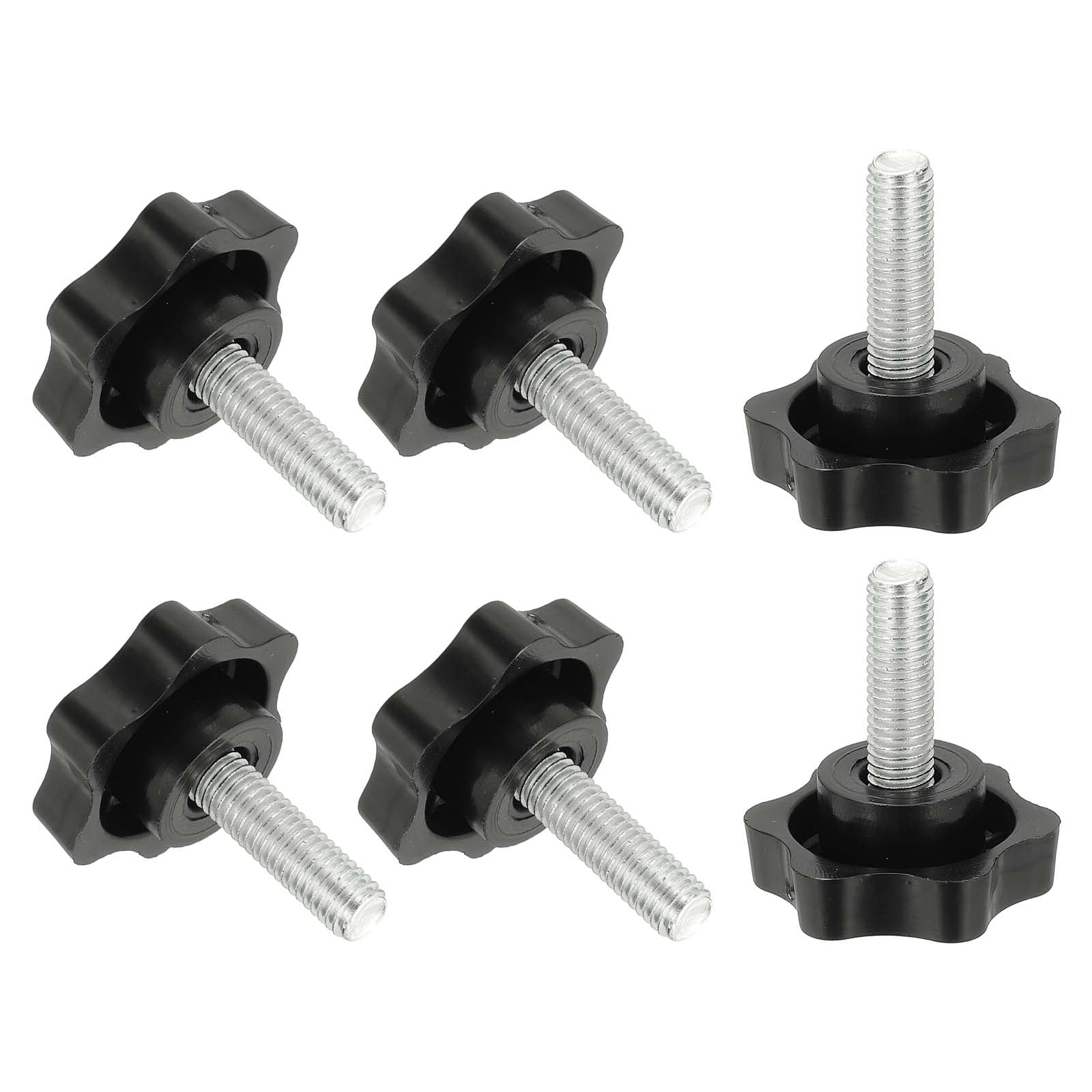Uxcell Thread Star Knobs Plastic Star Hand Tightening Screw Clamping Handle 8mm x 25mm - Walmart.com