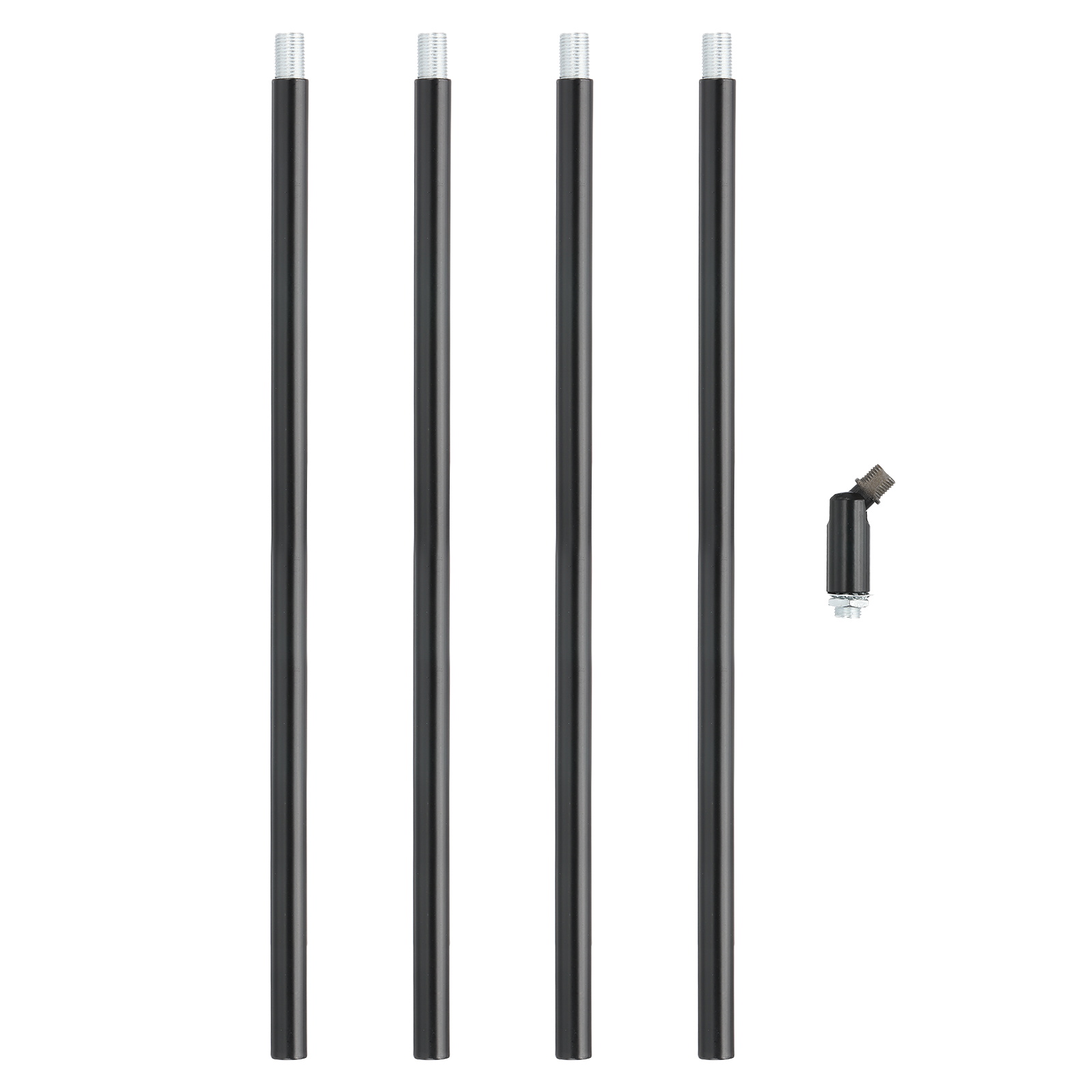 Uxcell Threaded Extension Rod,4 Set 12" M10 x 1mm Fine Thread Lamp Pipe ...