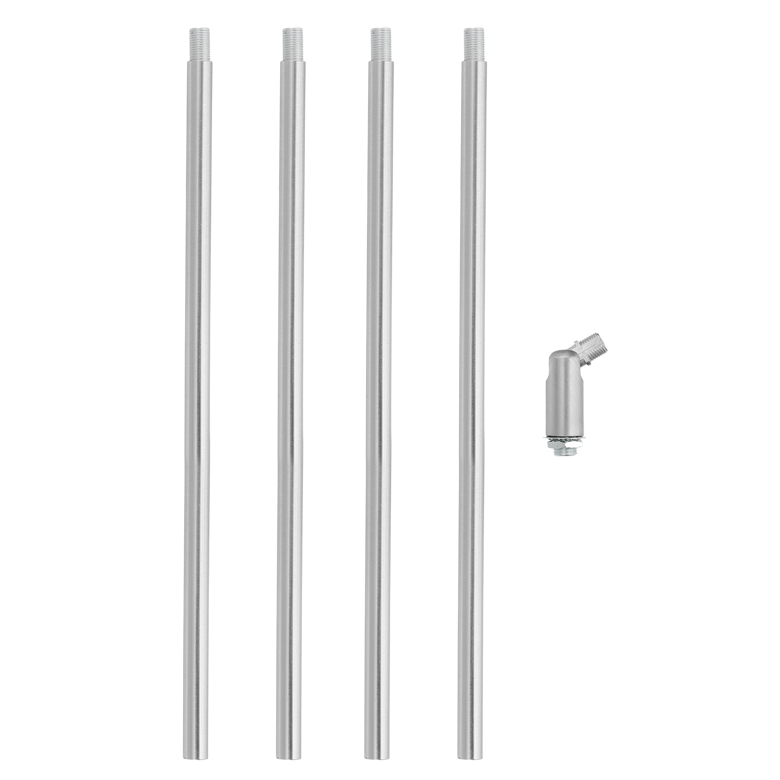 Uxcell Threaded Extension Rod,4 Set 12" M10 x 1mm Fine Thread Lamp Pipe ...