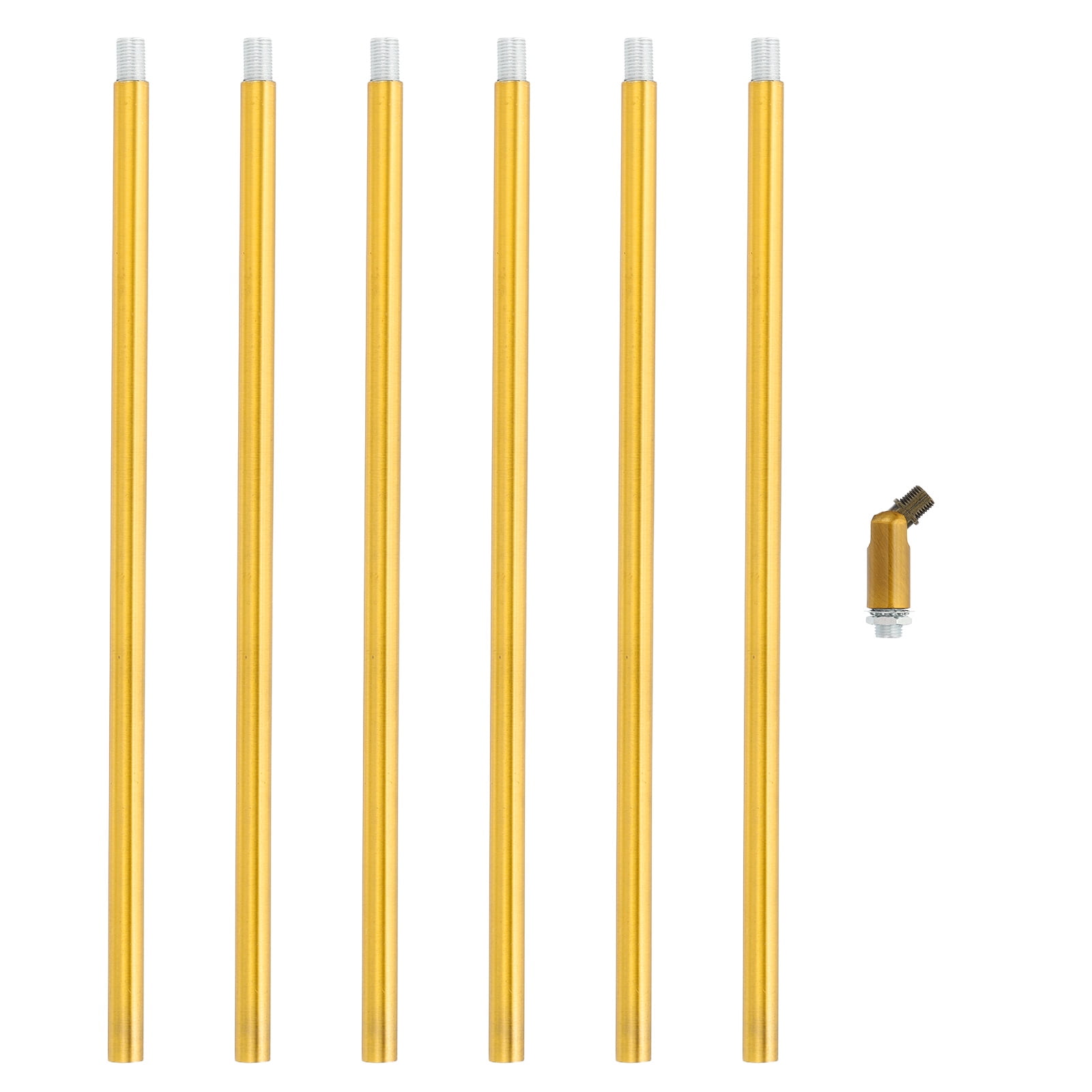 Uxcell Threaded Extension Rod,6 Set 12" M10 x 1mm Fine Thread Lamp Pipe ...