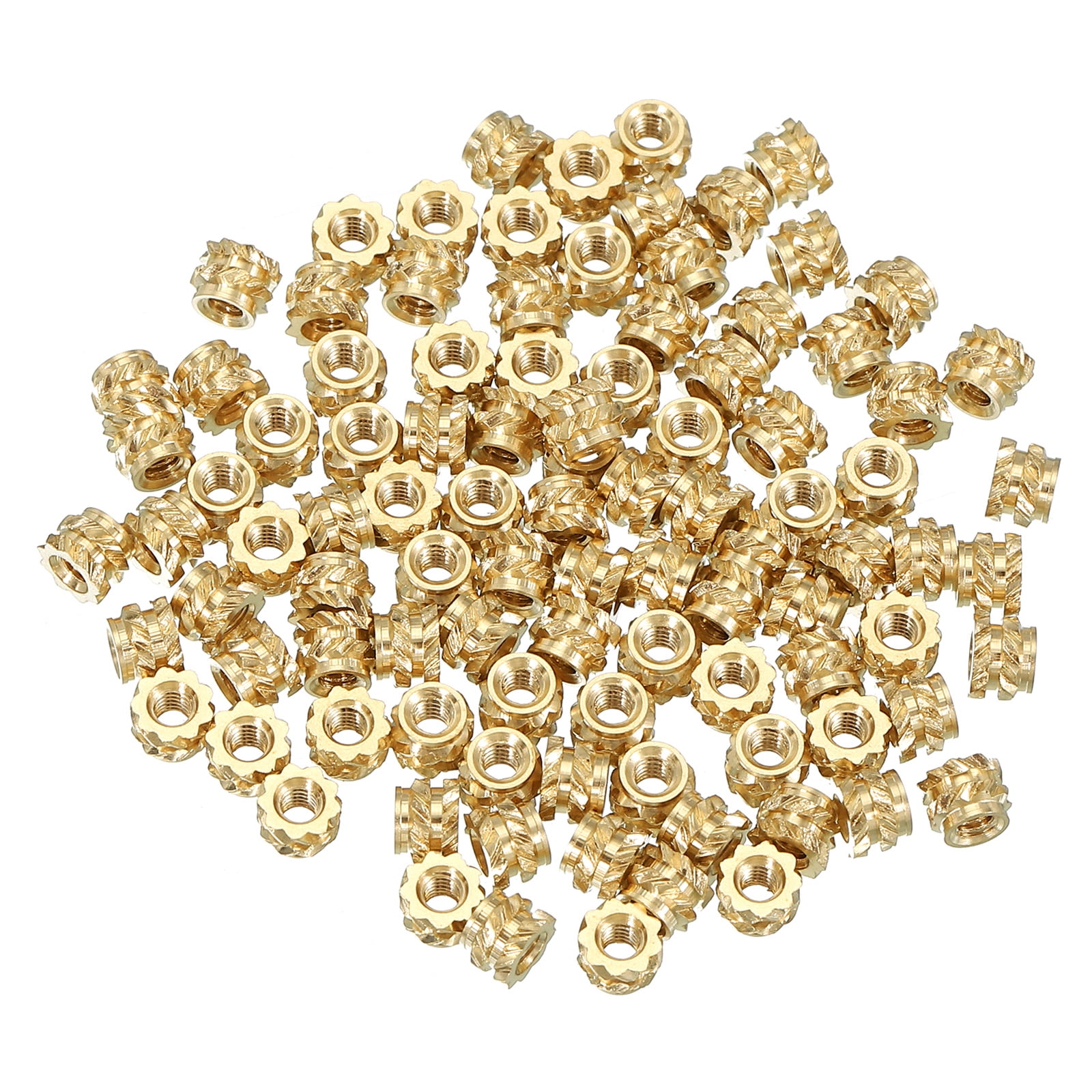 Uxcell Threaded Inserts, Brass Heat Set Insert Female Threaded Inserts ...