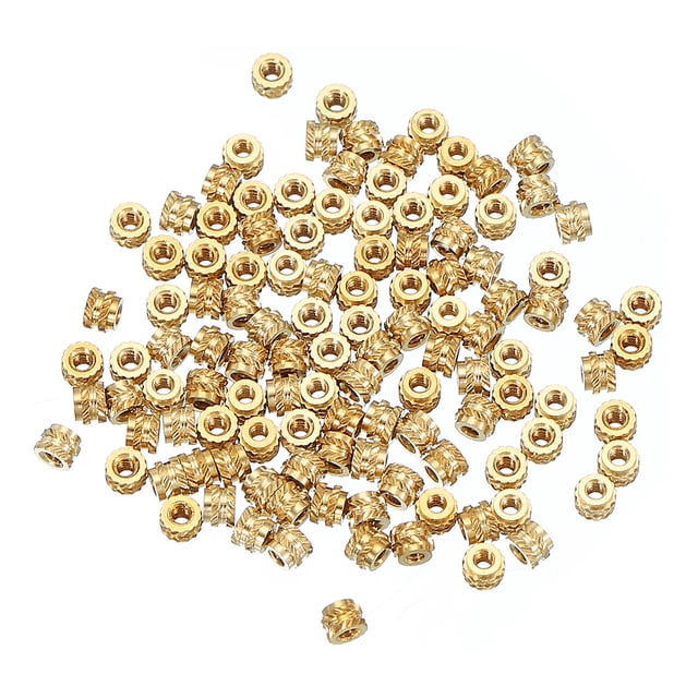 Uxcell Threaded Inserts, Brass Heat Set Insert Female Threaded Inserts ...