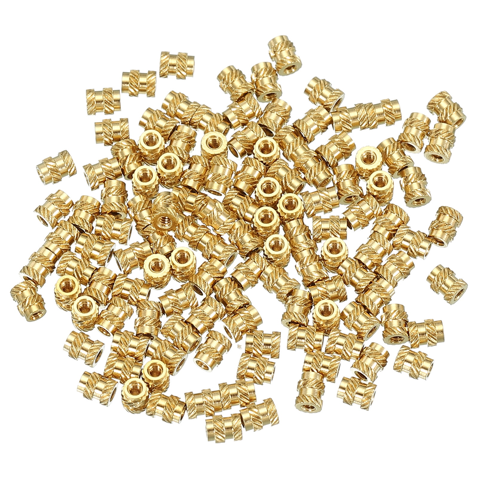 Uxcell Threaded Inserts, Brass Heat Set Insert Female Threaded Inserts ...
