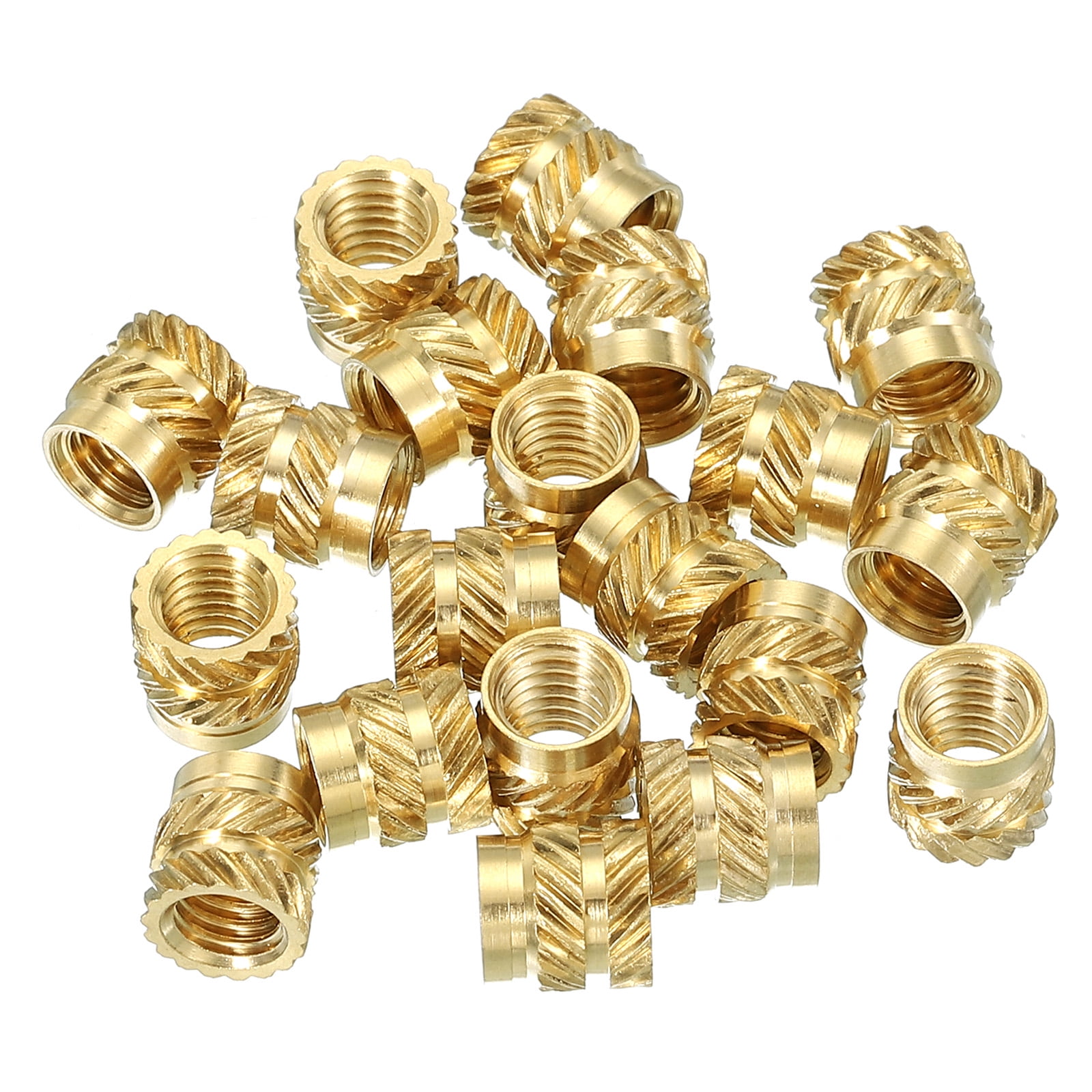 Uxcell Threaded Inserts, Brass Heat Set Insert Female Threaded Inserts ...