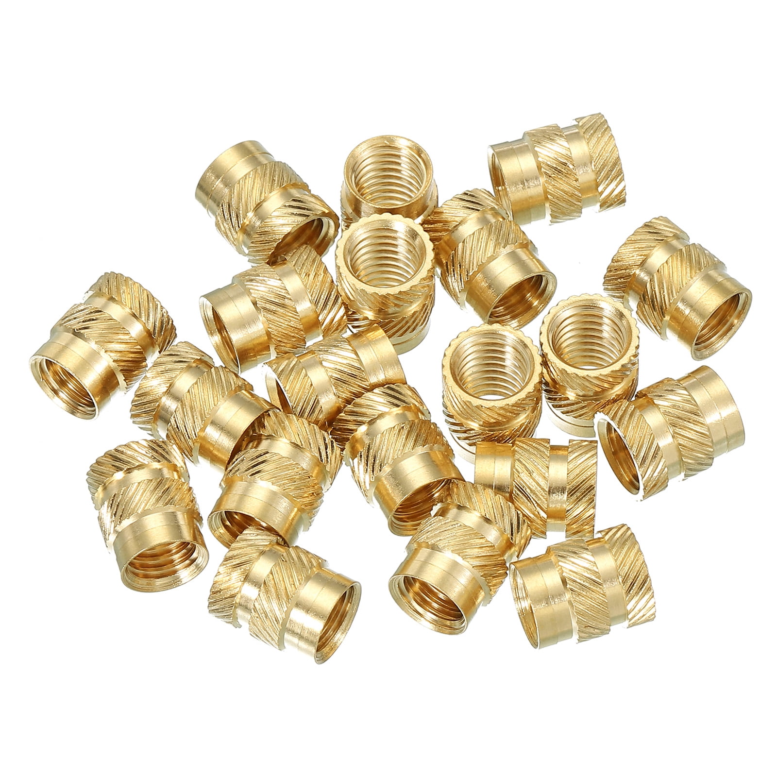 Uxcell Threaded Inserts, Brass Heat Set Insert Female Threaded Inserts ...
