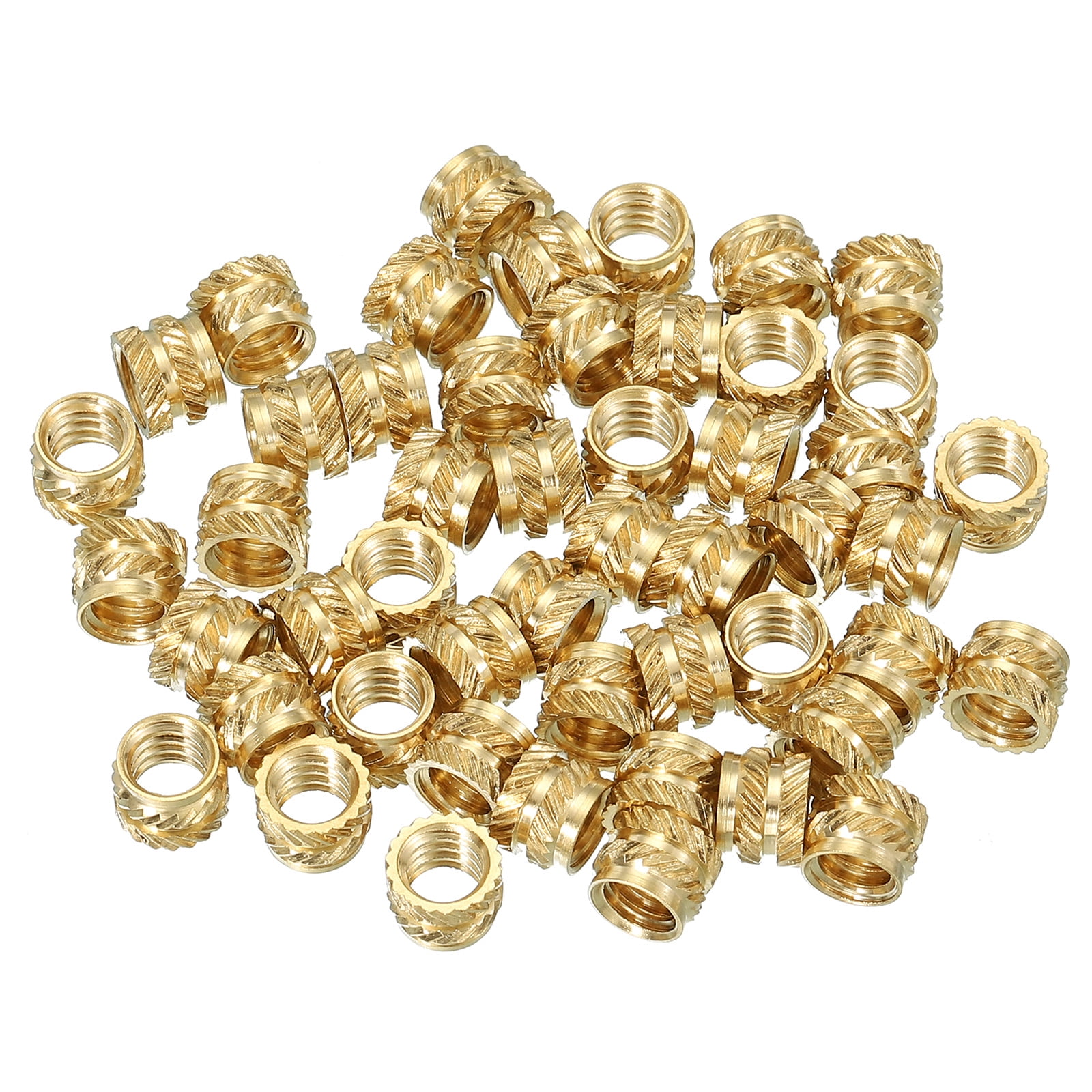 Uxcell Threaded Inserts, Brass Heat Set Insert Female Threaded Inserts ...