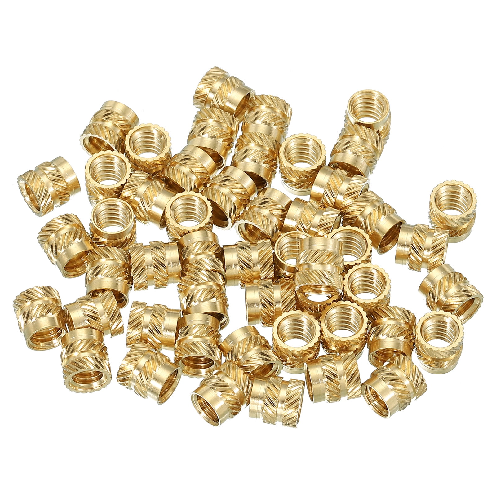 Uxcell Threaded Inserts, Brass Heat Set Insert Female Threaded Inserts ...