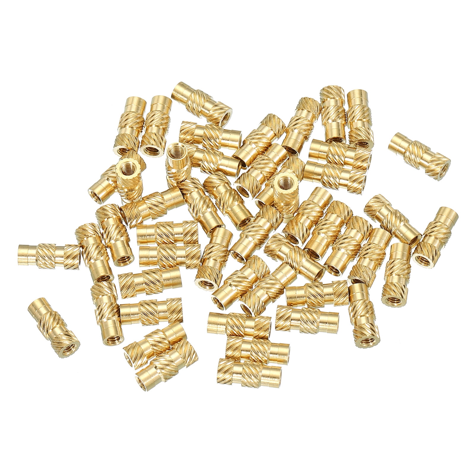 Uxcell Threaded Inserts, Brass Heat Set Insert Female Threaded Inserts ...