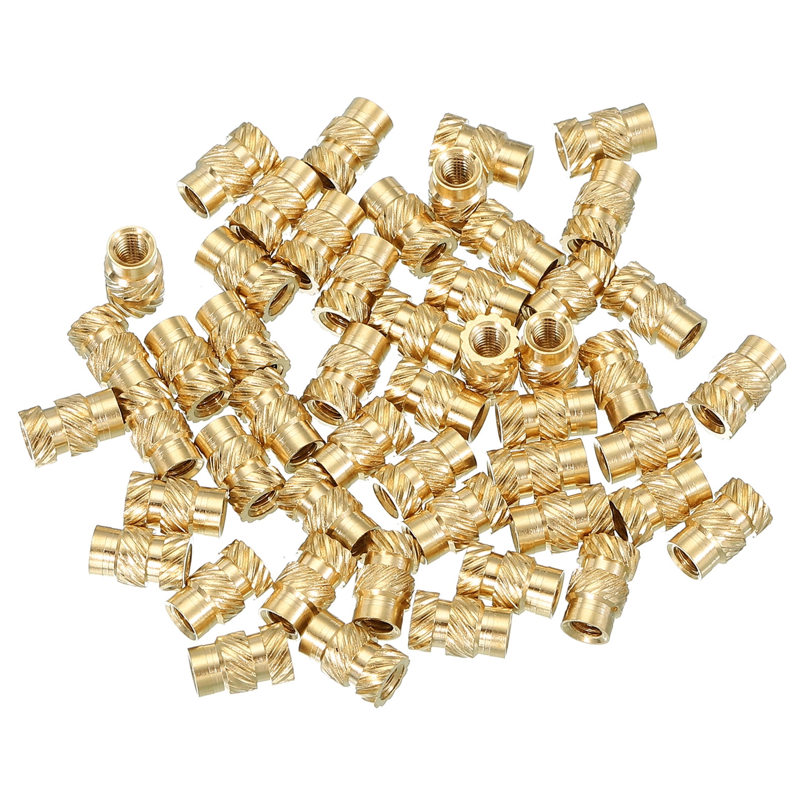 Uxcell Threaded Inserts, Brass Heat Set Insert Female Threaded Inserts ...