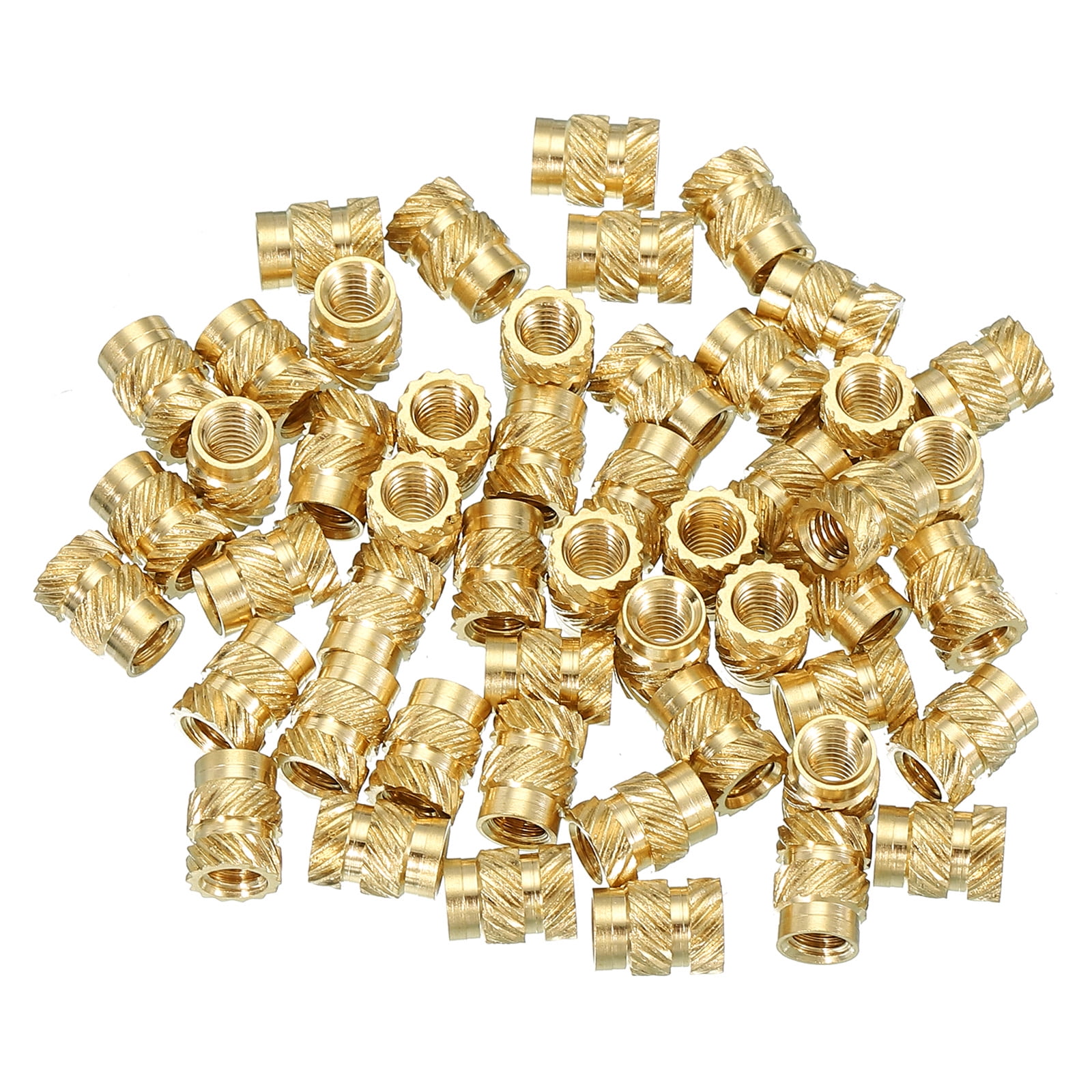 Uxcell Threaded Inserts, Brass Heat Set Insert Female Threaded Inserts ...