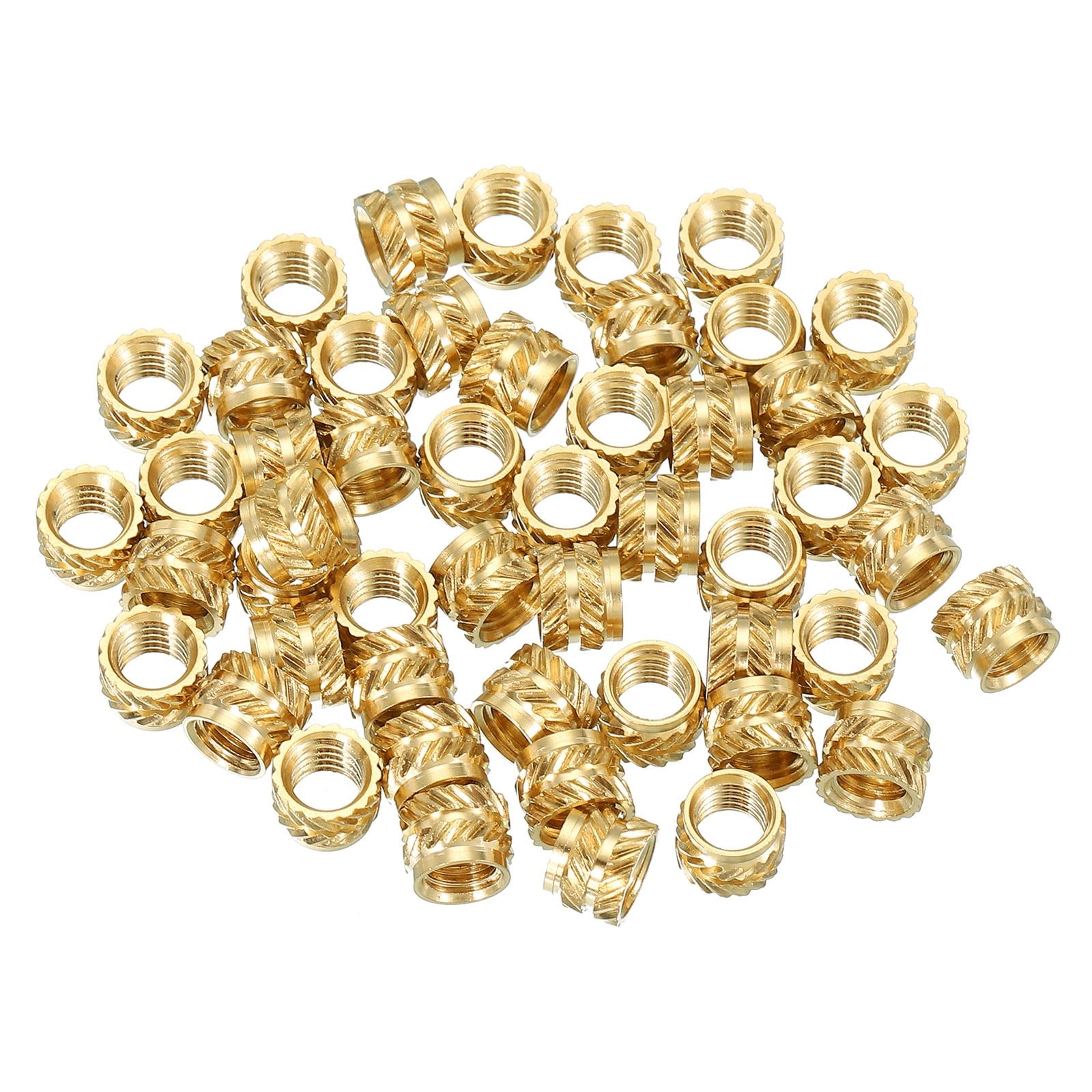 Uxcell Threaded Inserts, Brass Heat Set Insert Female Threaded Inserts ...