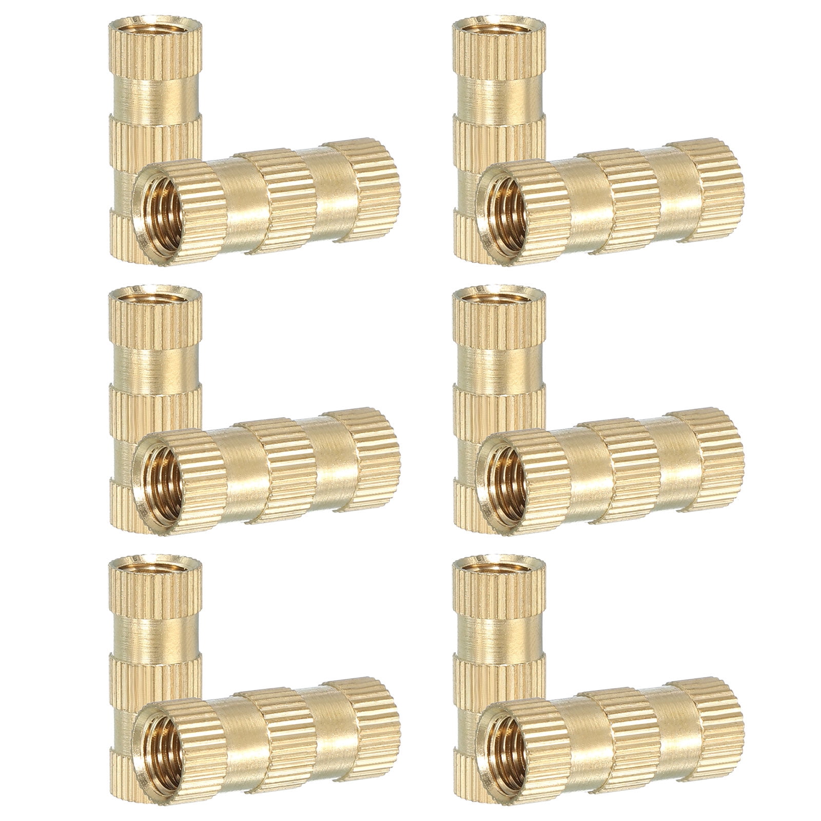 Uxcell Threaded Inserts Heat Set, Female Brass Metric Knurled Insert ...