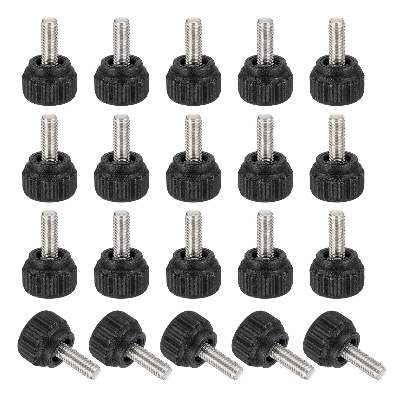 Uxcell Threaded Knurled Thumbscrew Monitor Mount Arm Screws Stainless Steel Clamping Knobs Grip ...