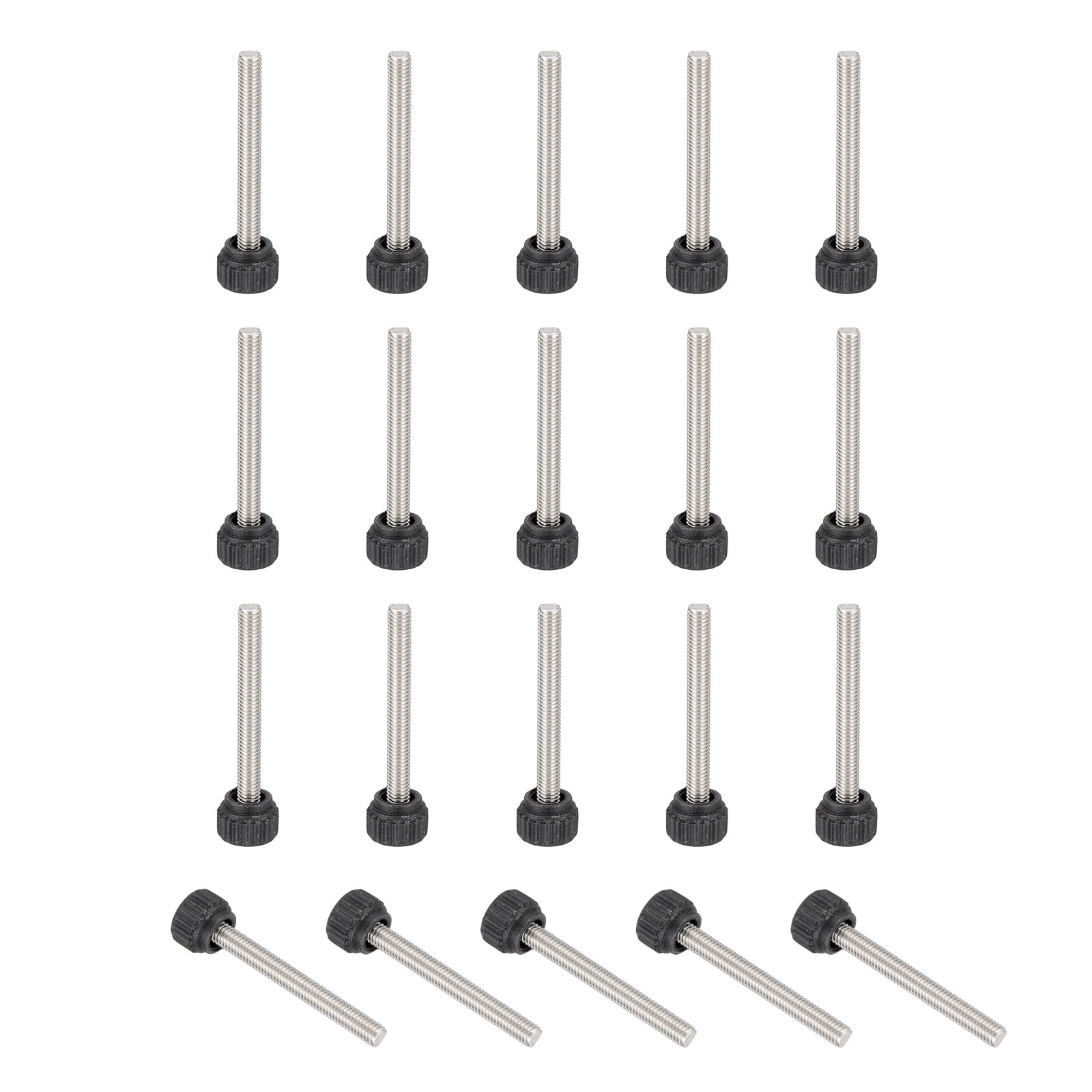 Uxcell Threaded Knurled Thumbscrew Monitor Mount Arm Screws Stainless Steel Clamping Knobs Grip ...