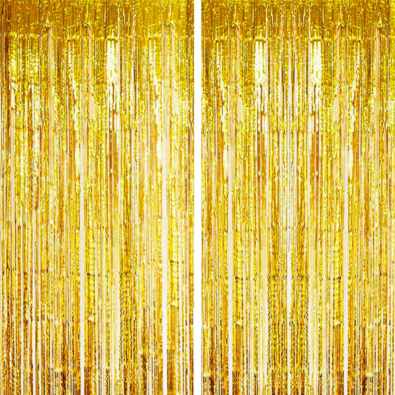 Uxcell Tinsel Foil Fringe Curtains Metallic Tinsel Streamer Backdrop ...