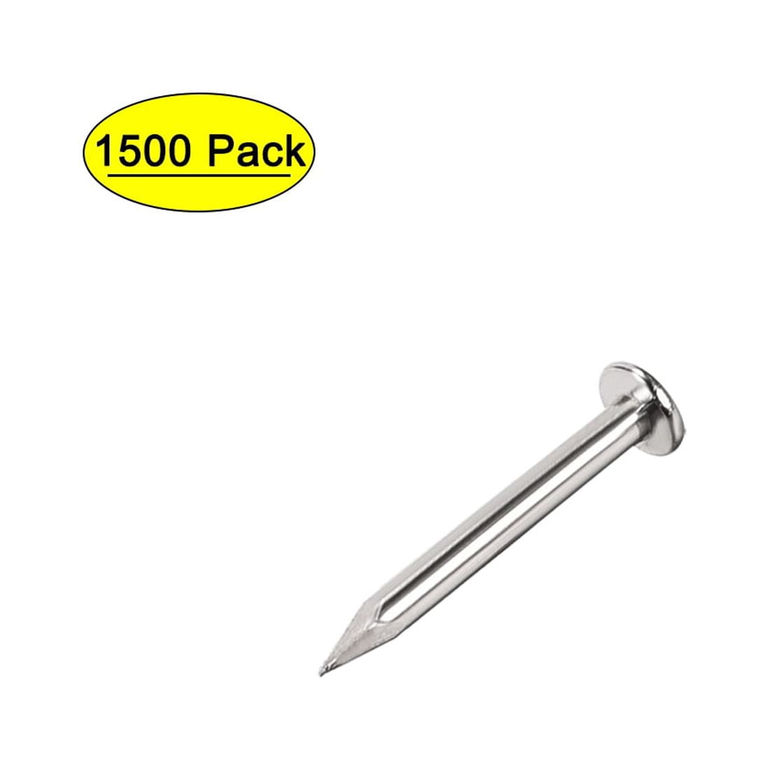 Uxcell Tiny Nails Carbon Steel Nickel Plated 1.2x10mm/0.05"x0.39" 1500 ...